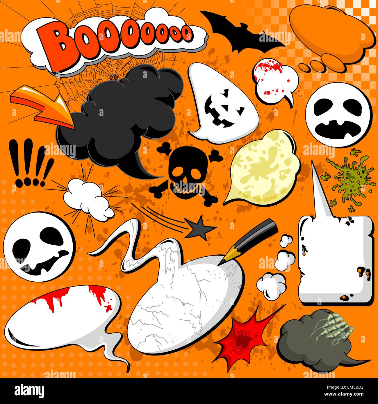 Halloween Comic speech bubbles Stock Vector Image & Art - Alamy