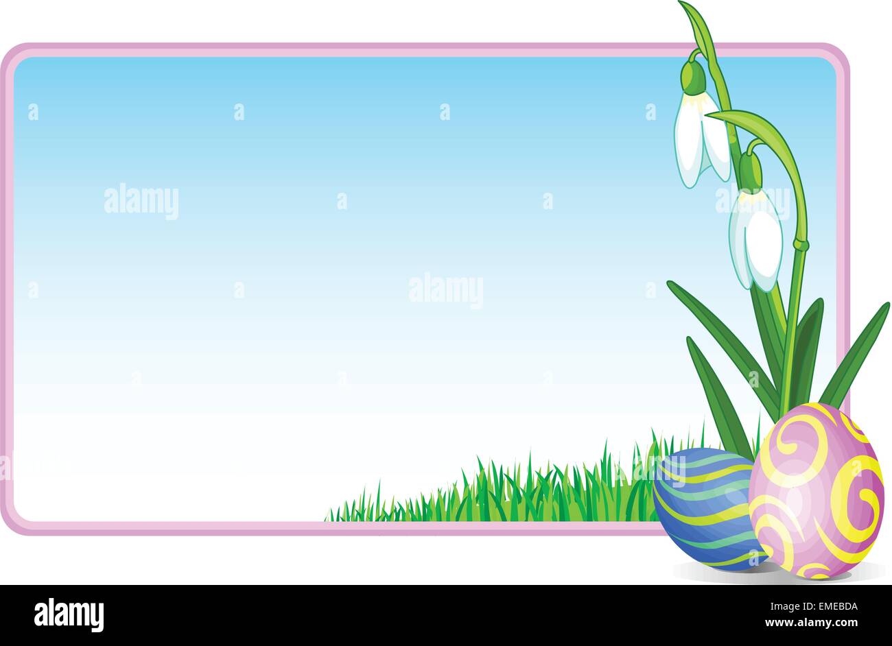 Spring easter flower frame Stock Vector Images - Alamy