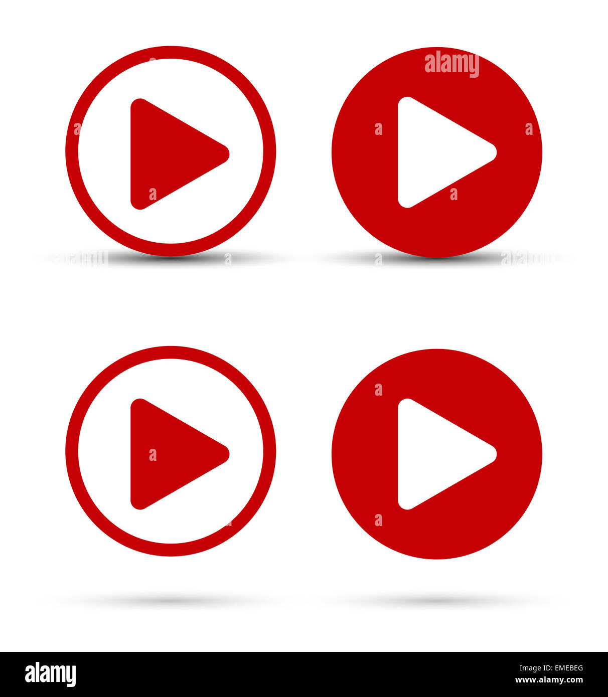 White play button hi-res stock photography and images - Alamy