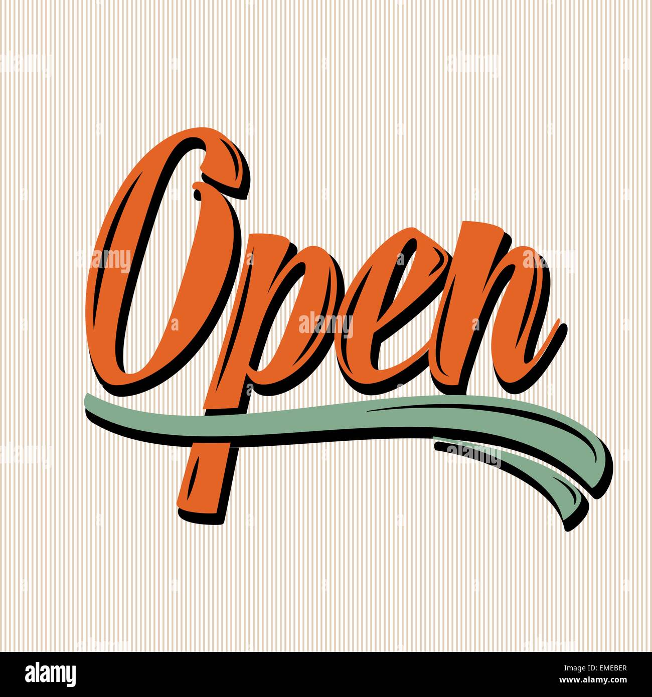 retro open sign Stock Vector Image & Art - Alamy