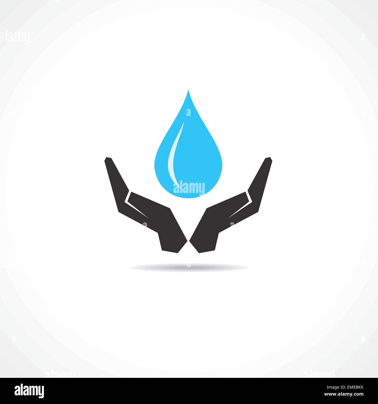 Hand protecting water vector Stock Vector Image & Art - Alamy