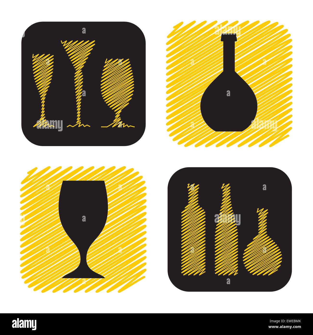 Glass wine icon cartoon Cut Out Stock Images & Pictures - Alamy