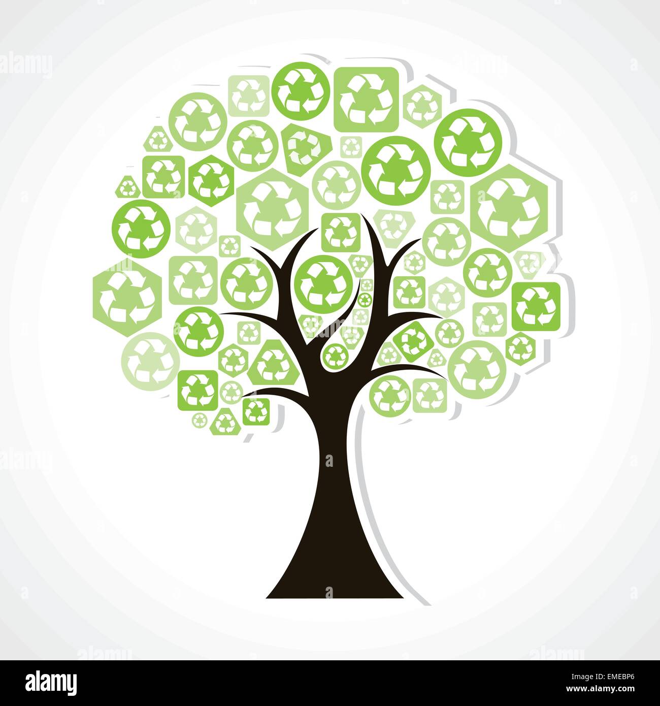 tree forming by green recycle icons Stock Vector Image & Art - Alamy