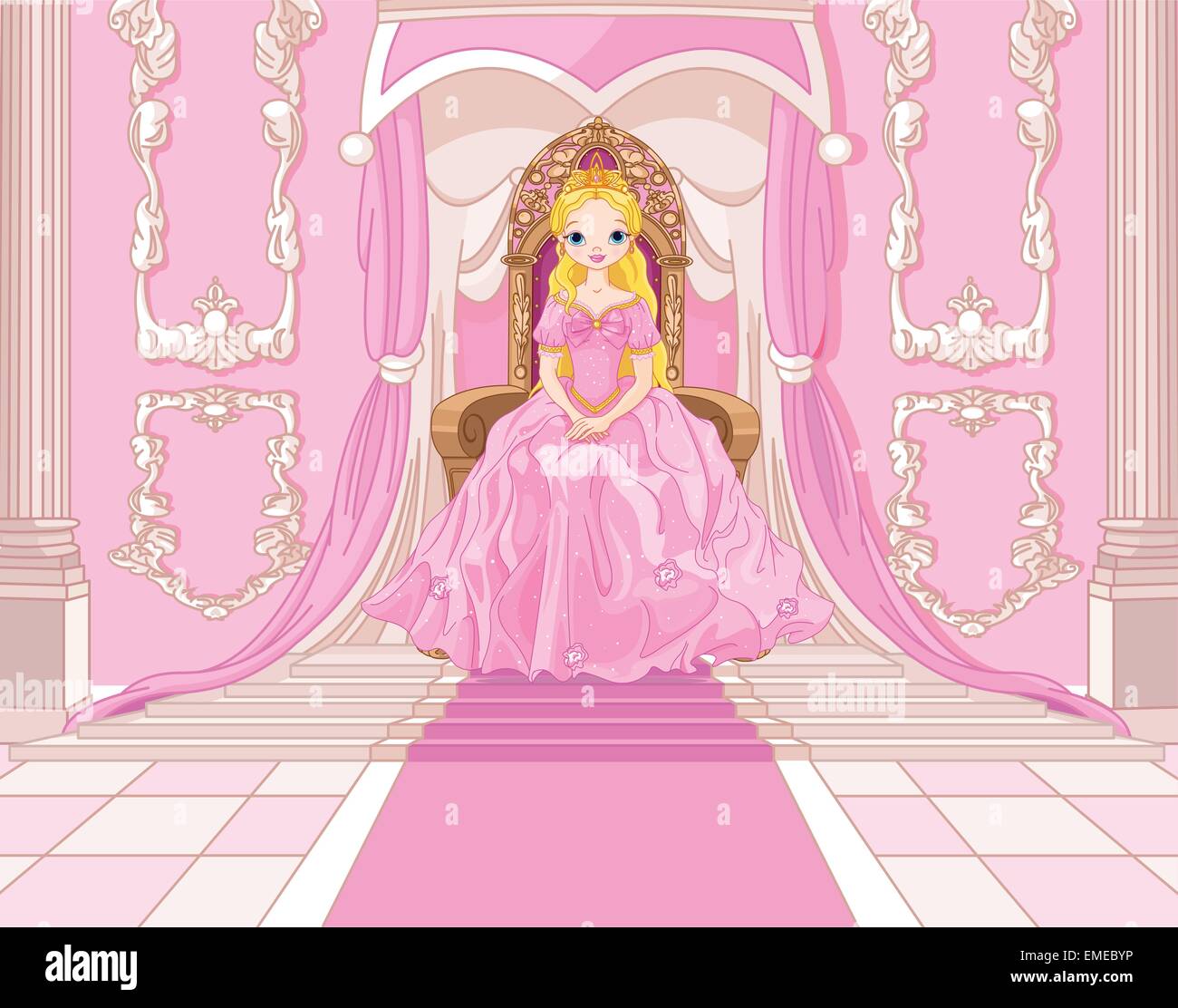 Queen sitting on her throne hi-res stock photography and images - Alamy