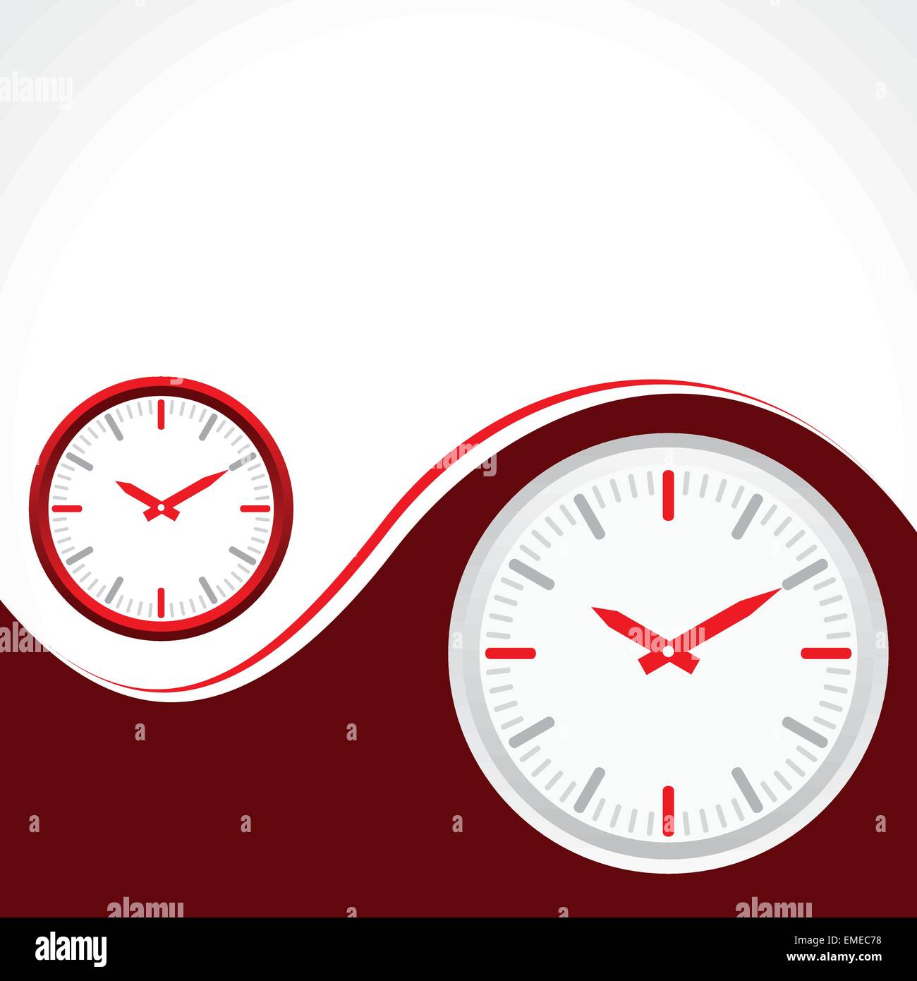 clock with red background Stock Vector Image & Art - Alamy