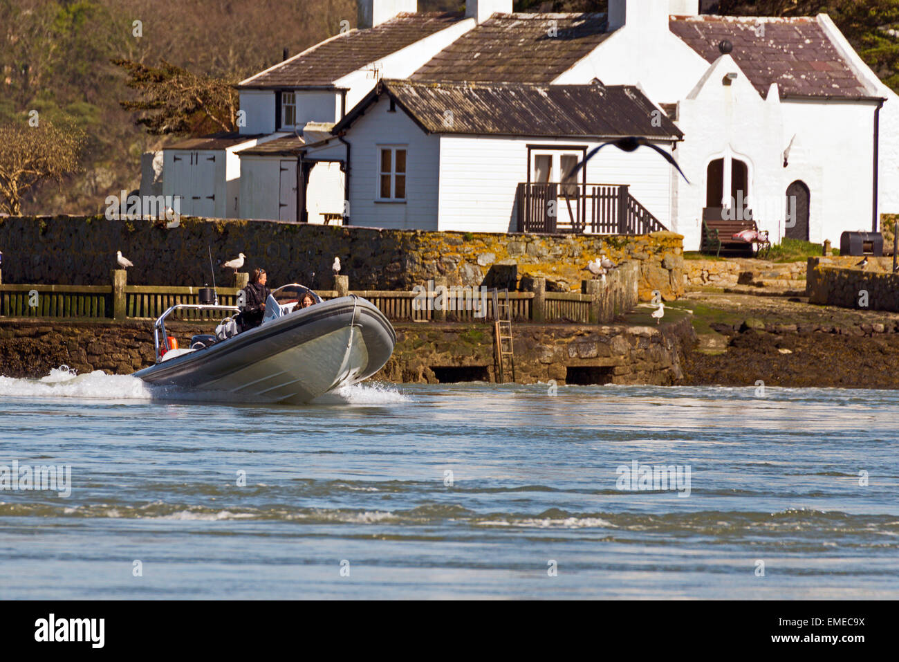 Menai Suspension Bridge Menai Strais Anglesey North Wales Uk Rib Ride ...