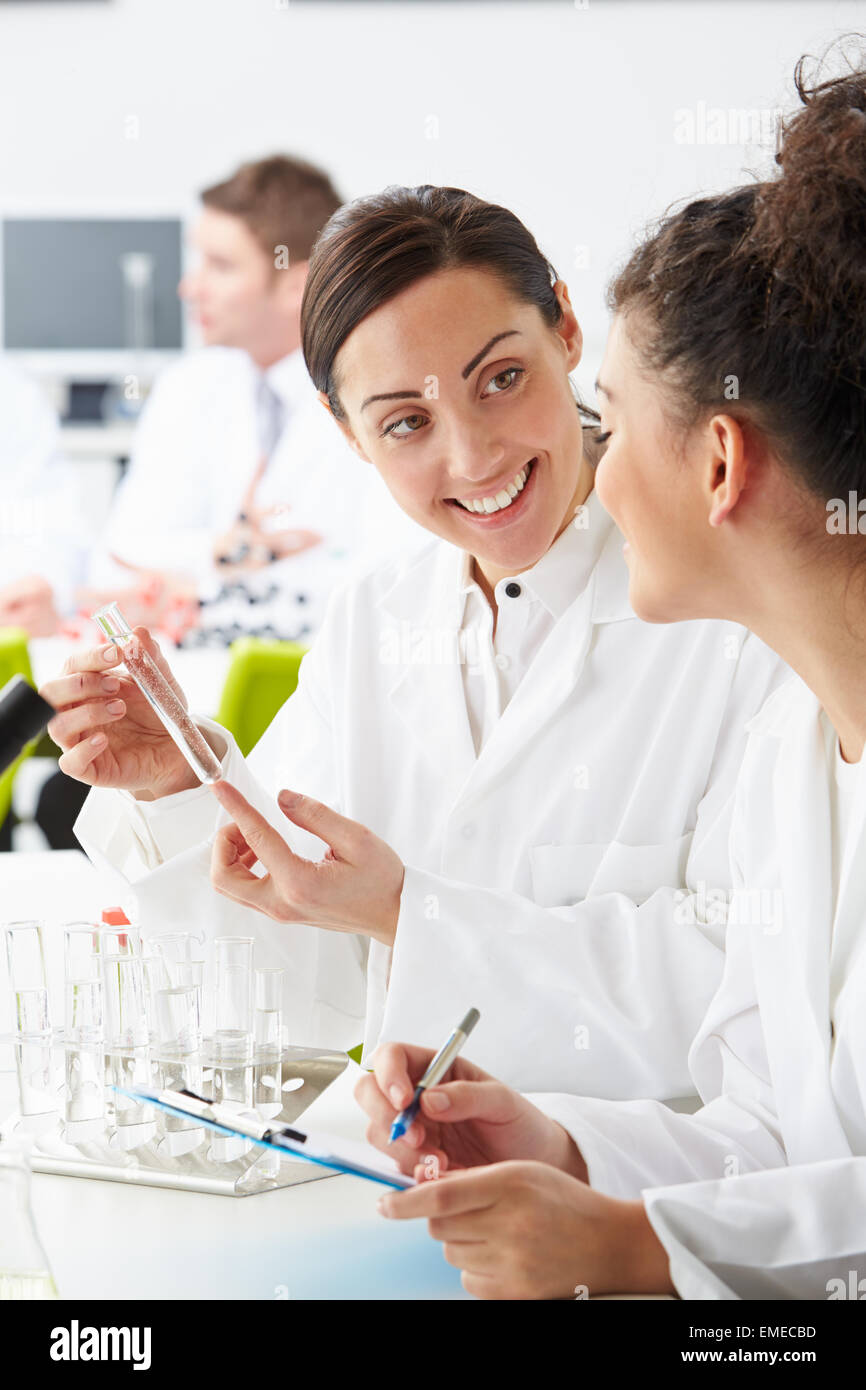 Group Of Technicians Working In Laboratory Stock Photo - Alamy