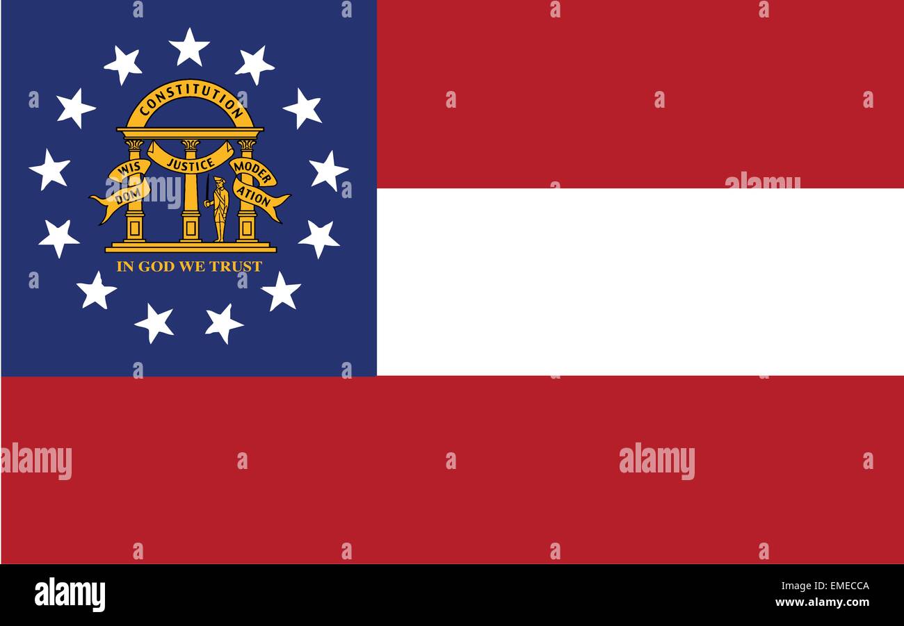 Georgia State Flag Stock Vector Image & Art - Alamy