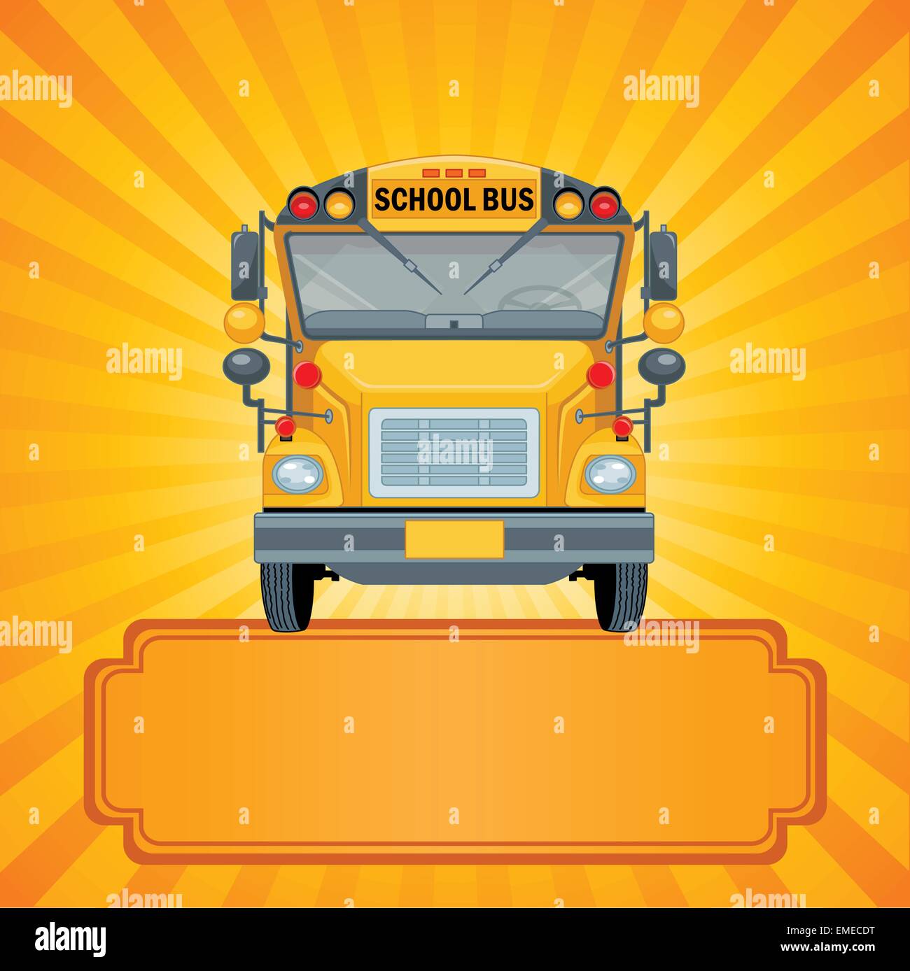 American yellow school buses Stock Vector Images - Alamy
