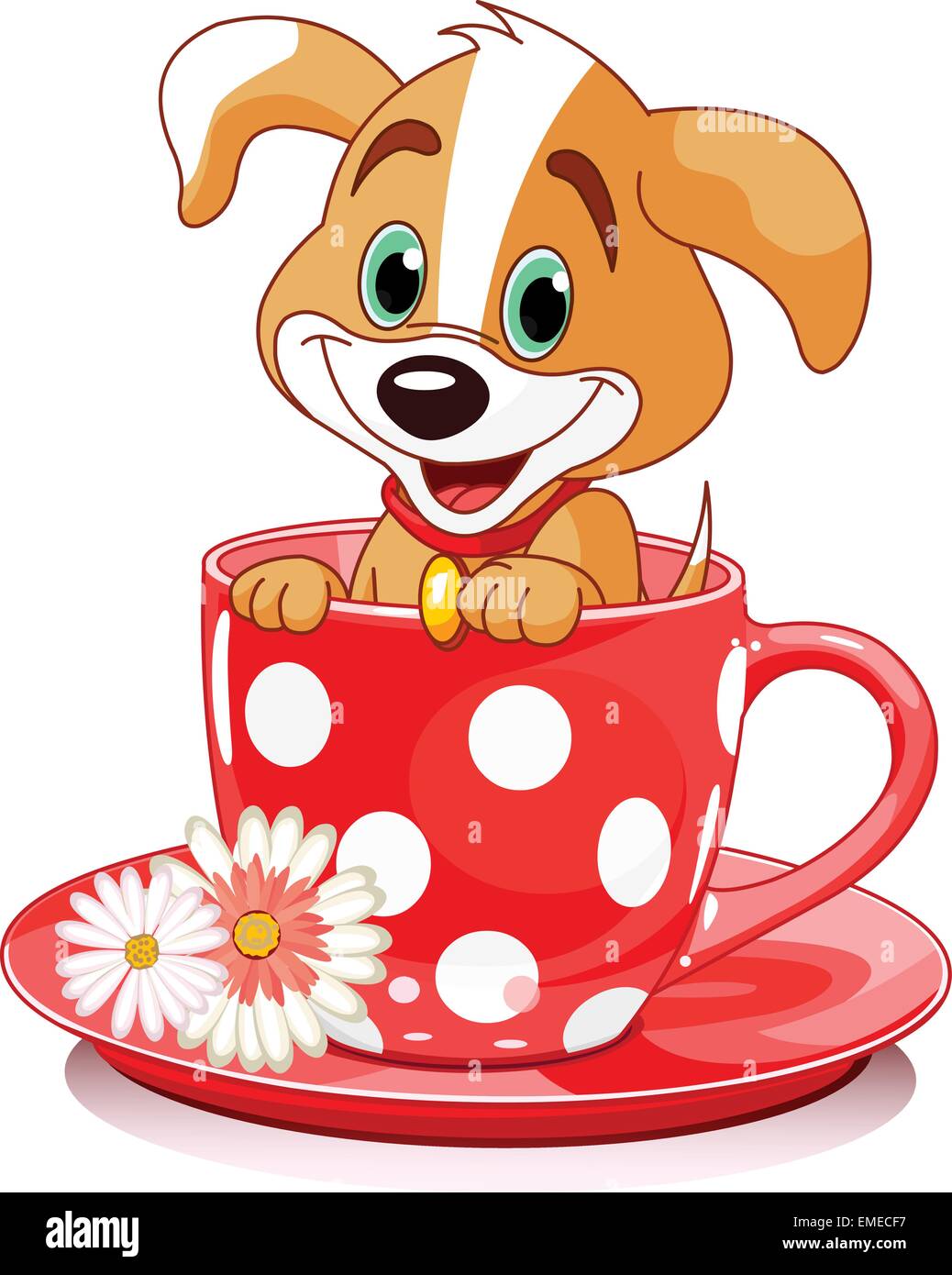 Dog tea art Stock Vector Images - Alamy