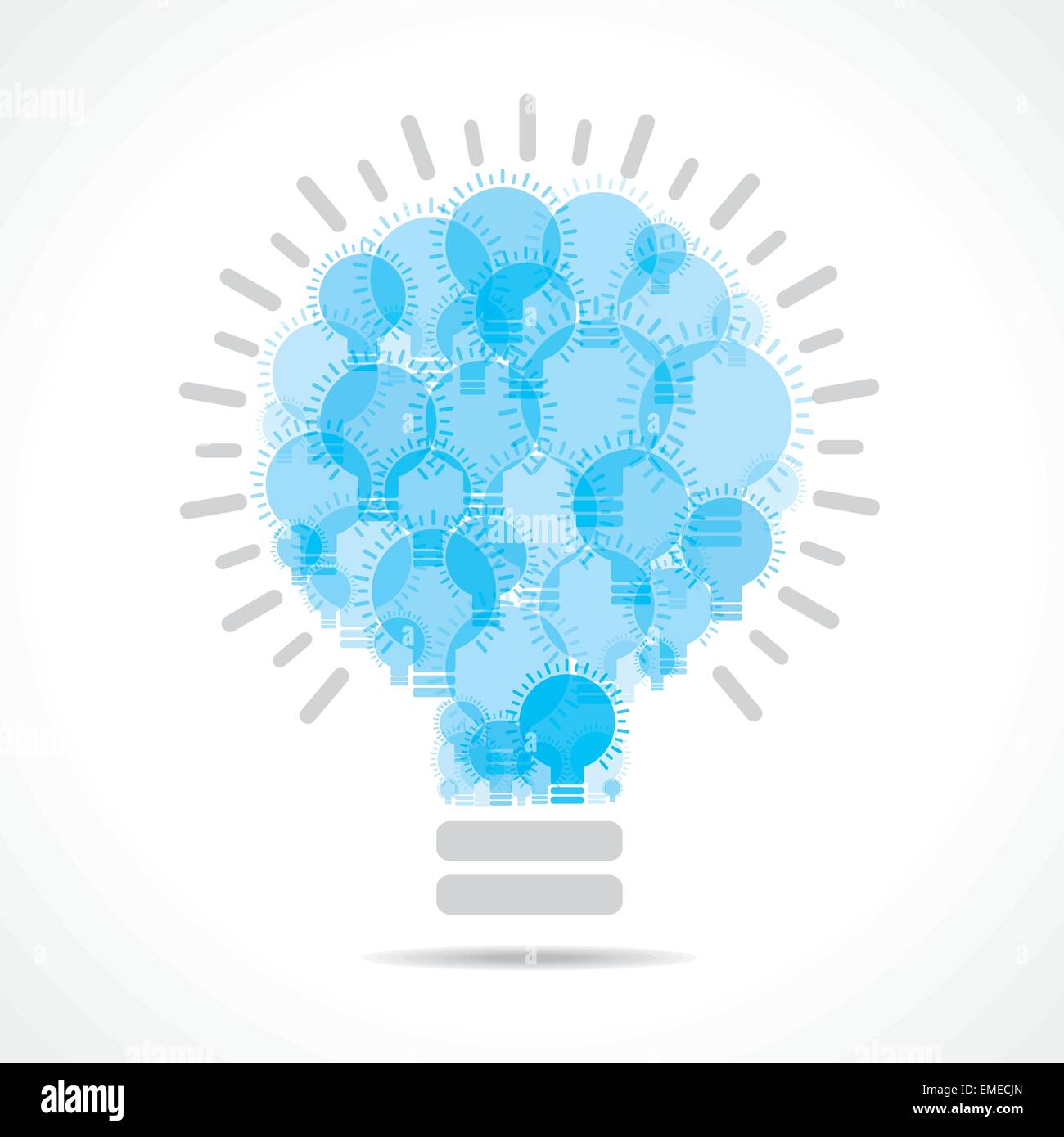 Blue light bulbs form a big bulb Stock Vector Image & Art - Alamy