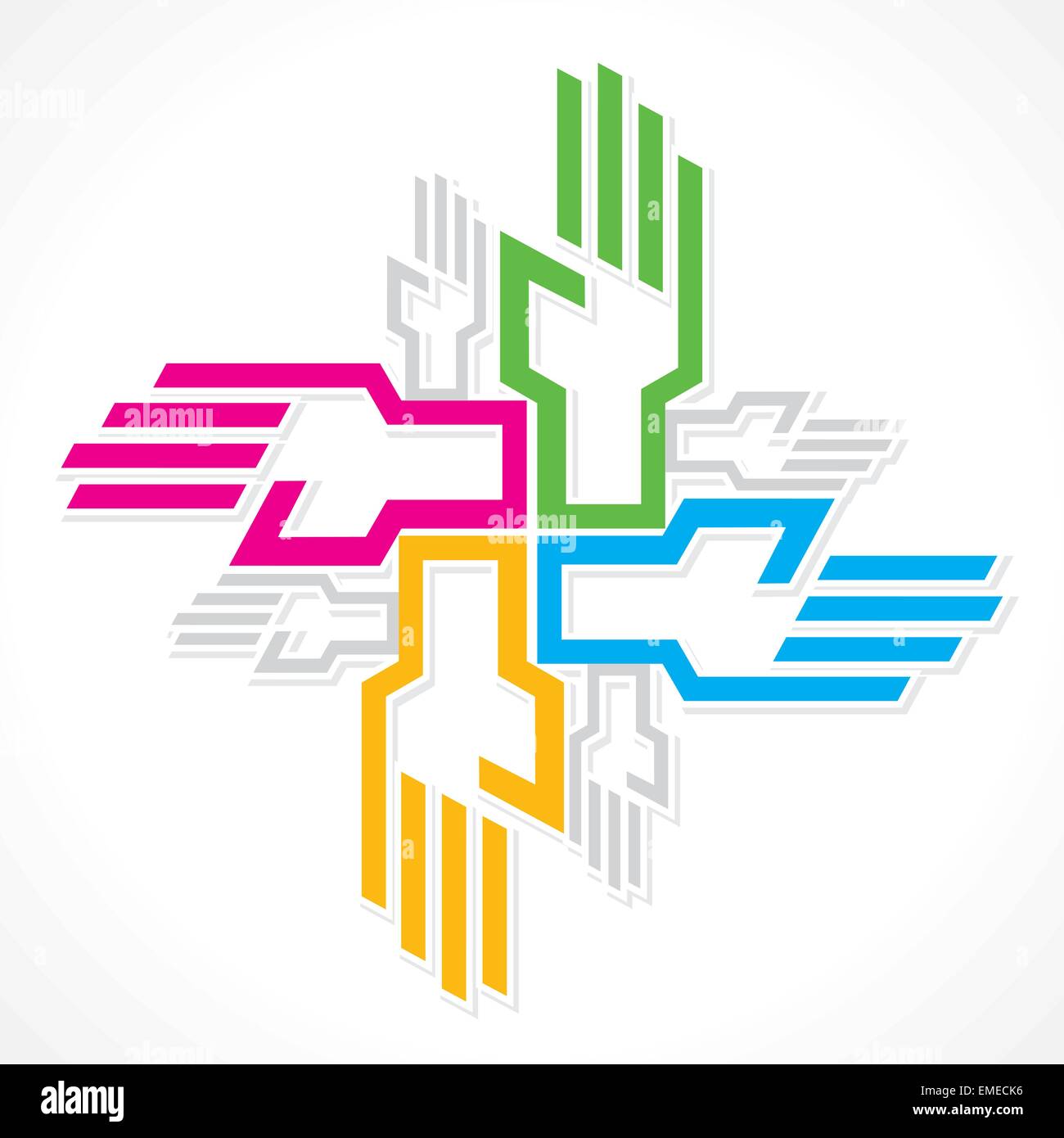 Vector colorful hands background stock vector Stock Vector Image & Art ...