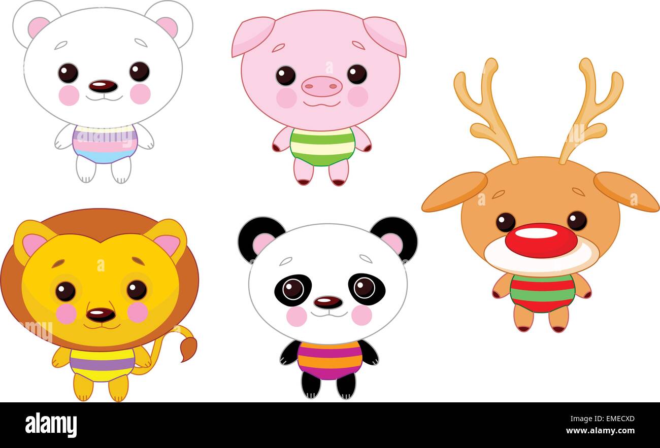 Clipart animal set Stock Vector Images - Alamy