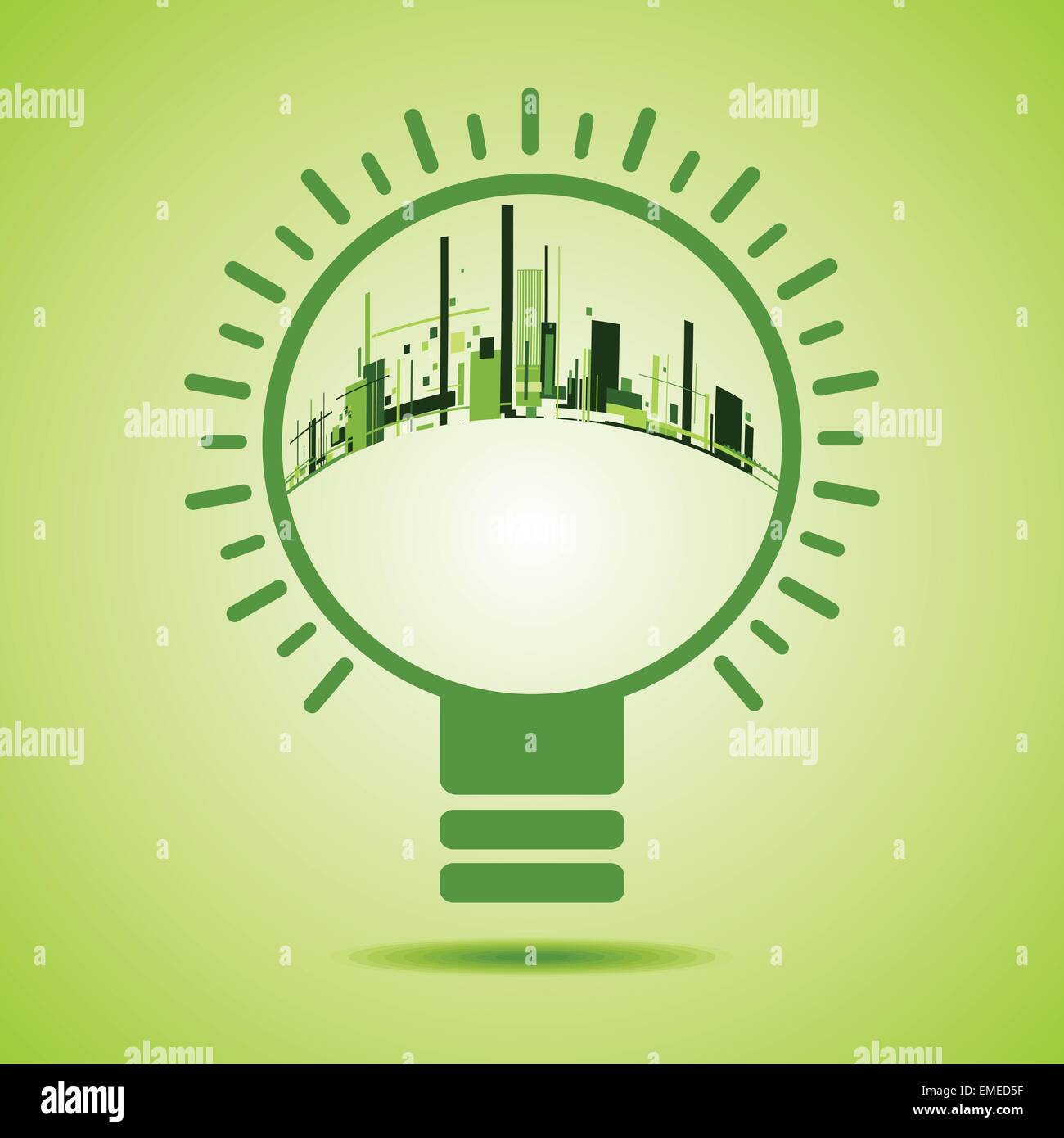 Green color bulb Stock Vector Images - Alamy