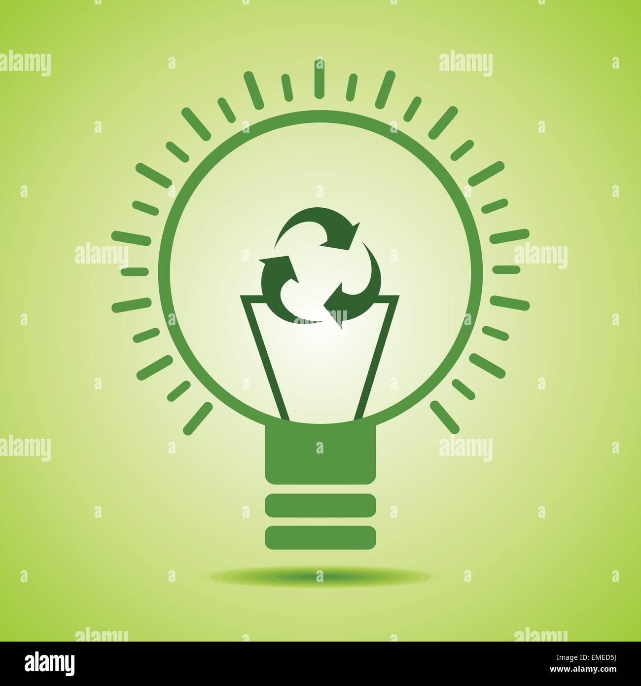 Green recycle icon make filament of an eco bulb stock vector Stock ... Green recycle icon make filament of an eco bulb stock vector Stock ...