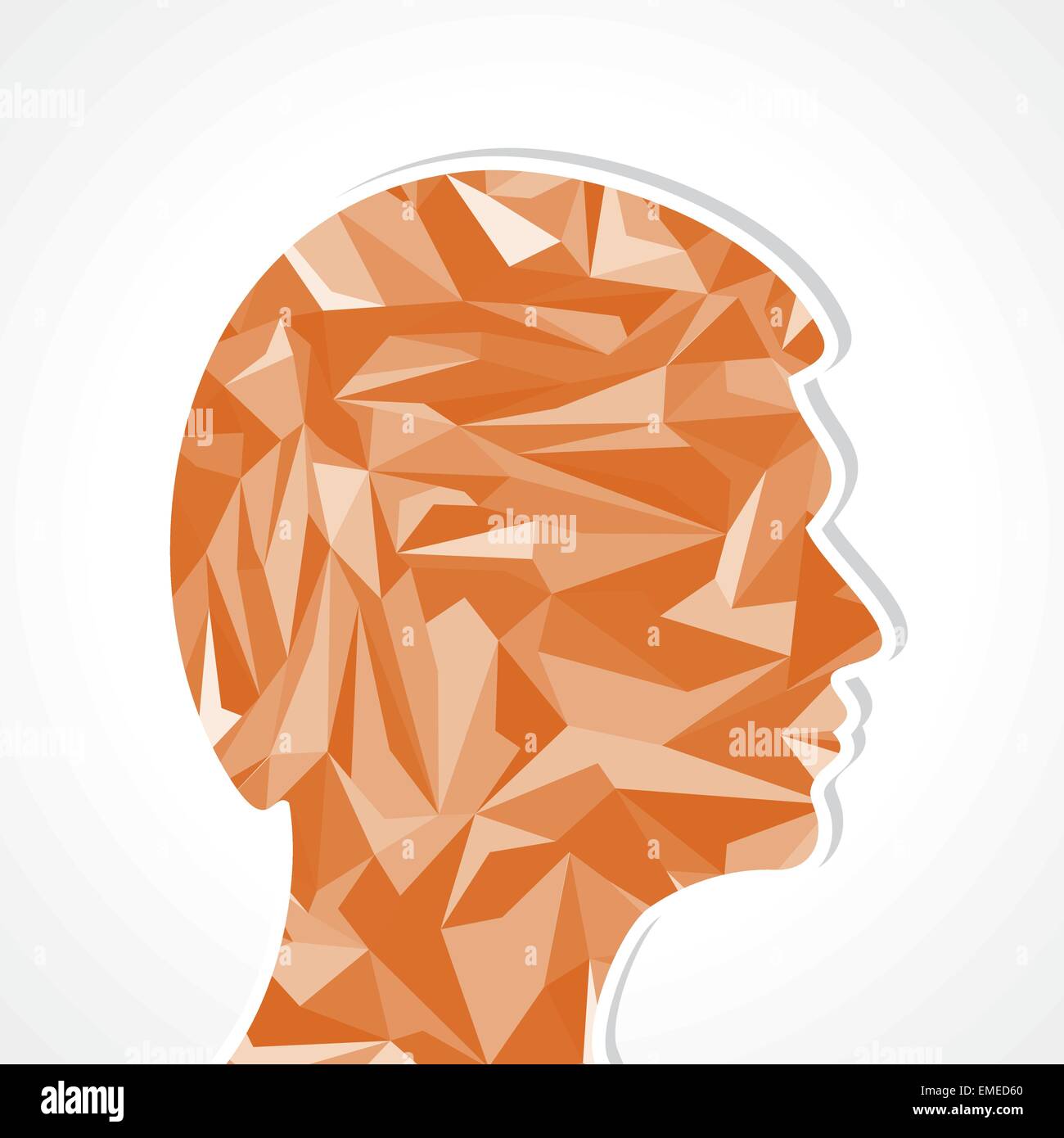 Human head-Abstract illustration of triangles stock vector Stock Vector ...