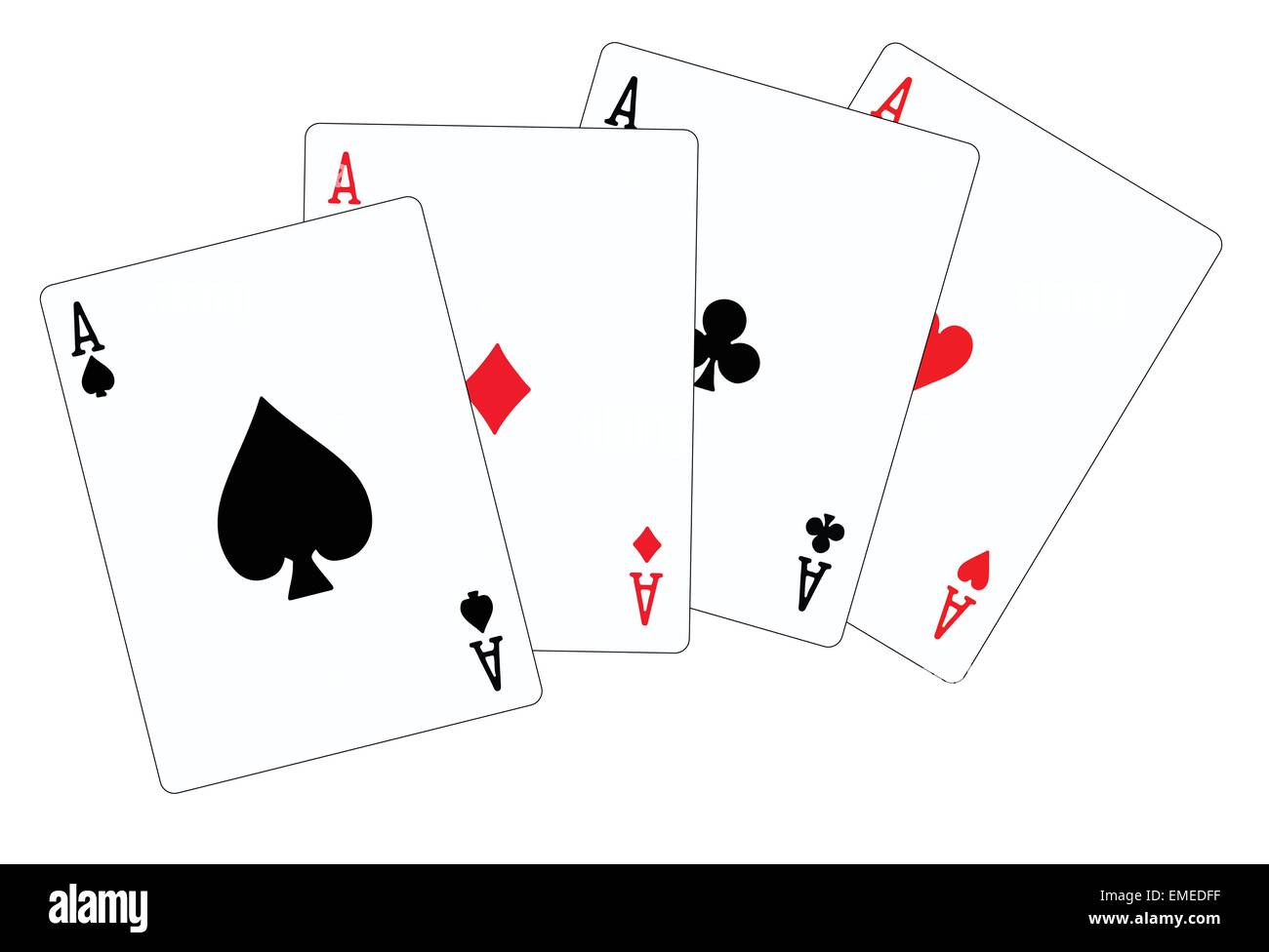 Ace of clubs and four of diamonds hi-res stock photography and images ...