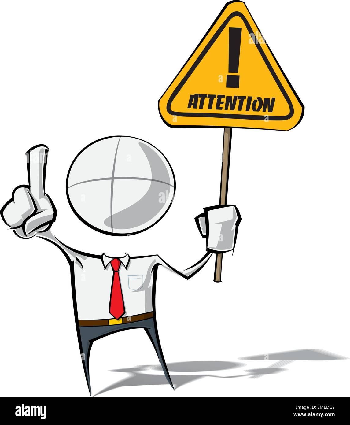 Simple Business People - Attention Stock Vector Image & Art - Alamy