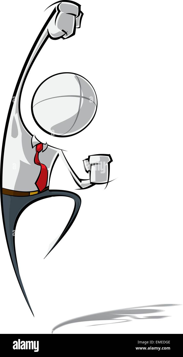 Cartoon man shouting yes hi-res stock photography and images - Alamy