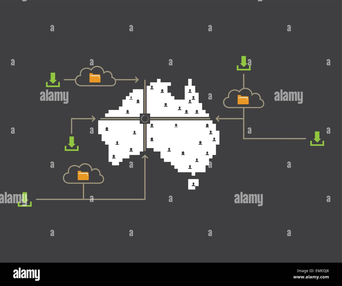 Arrow map australia hi-res stock photography and images - Alamy