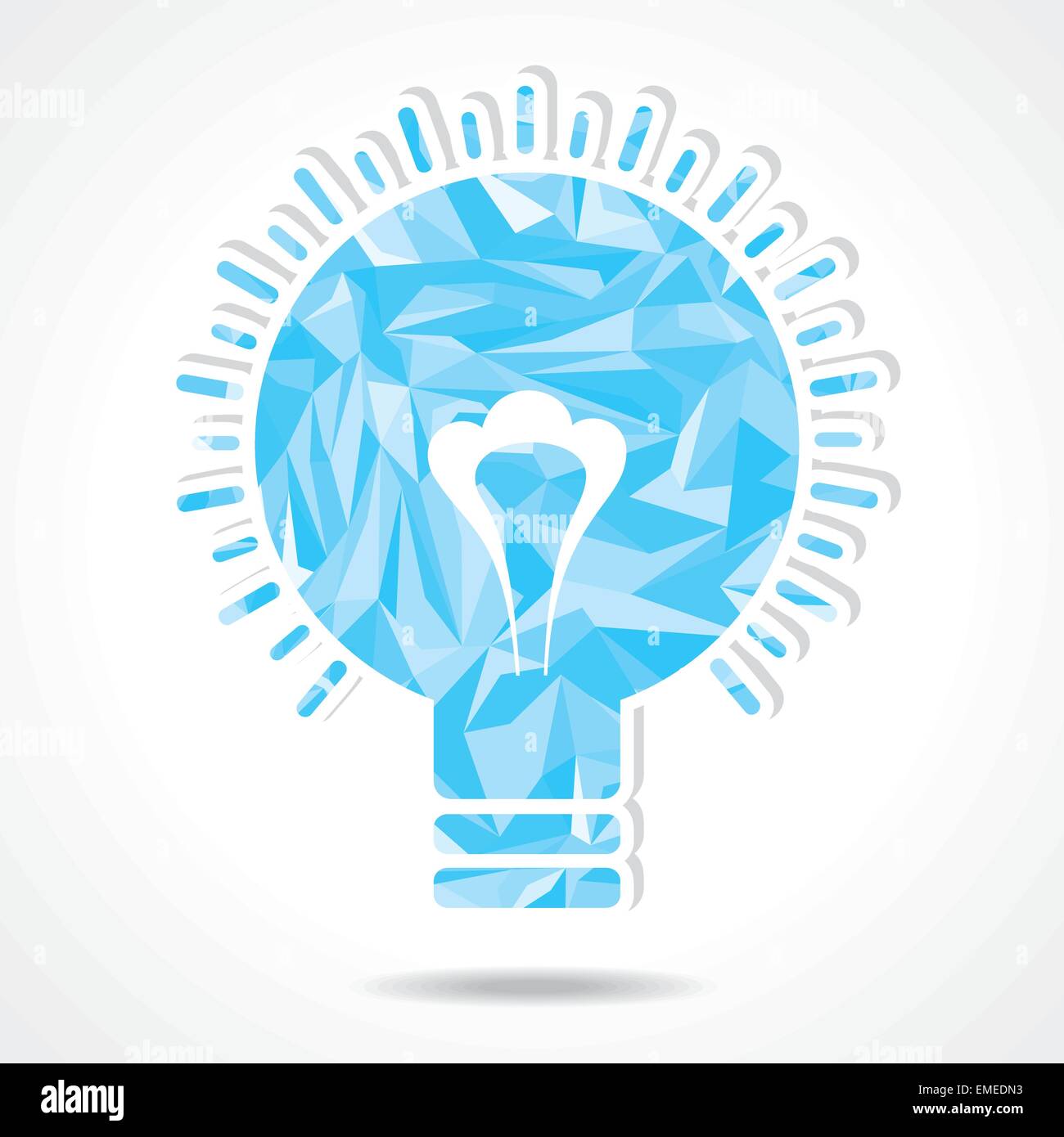 Abstract triangle light bulb,vector illustration Stock Vector Image ...