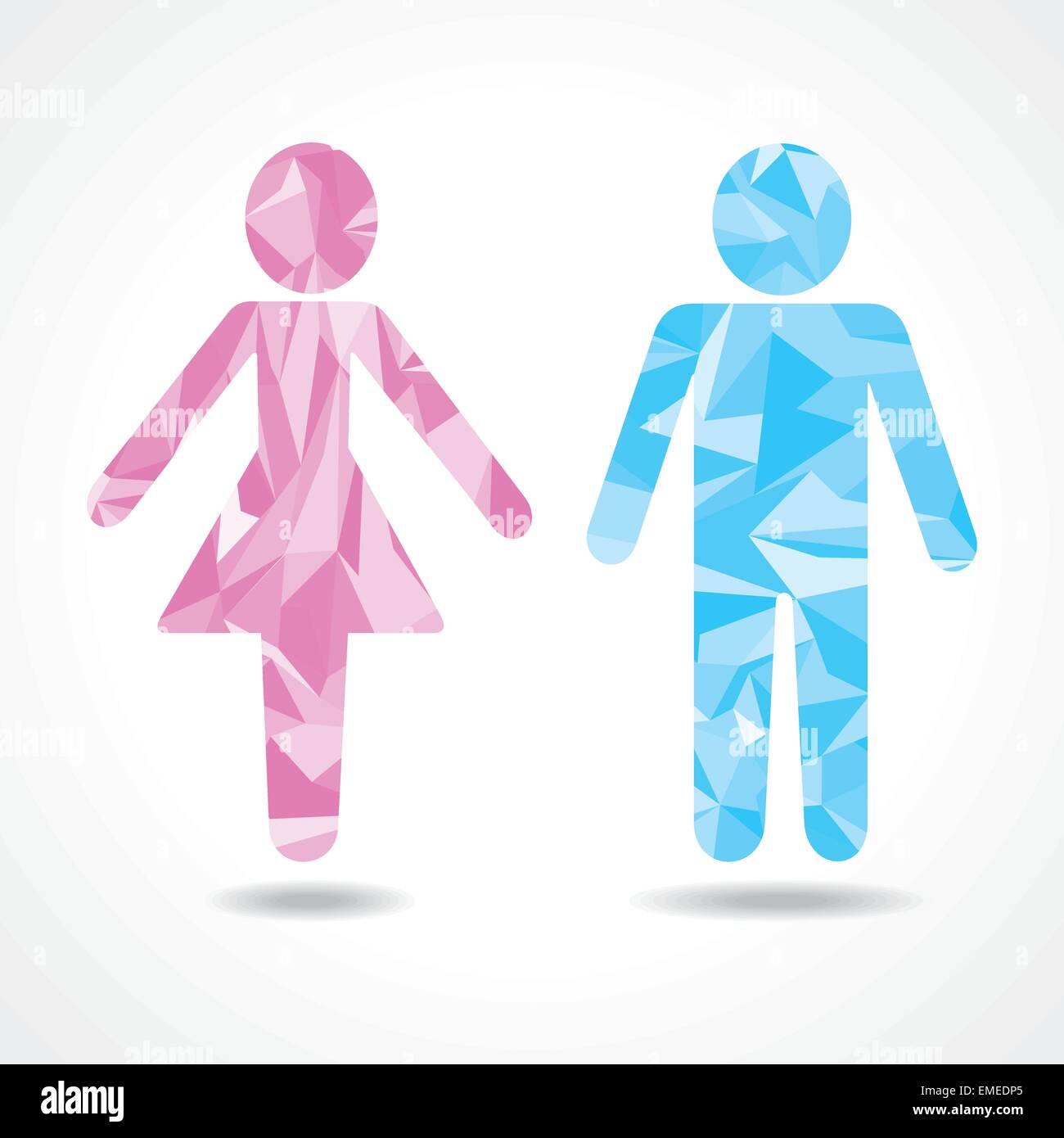 Abstract triangle male female icon hi-res stock photography and images ...