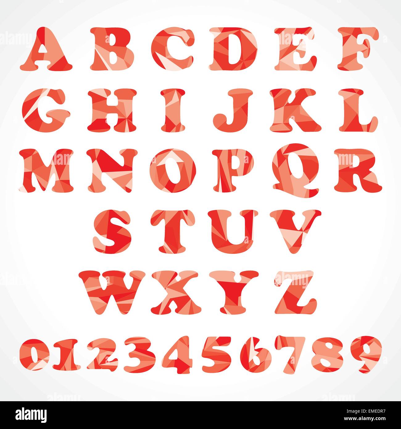 Abstract red triangle alphabets-vector illustration Stock Vector Image ...