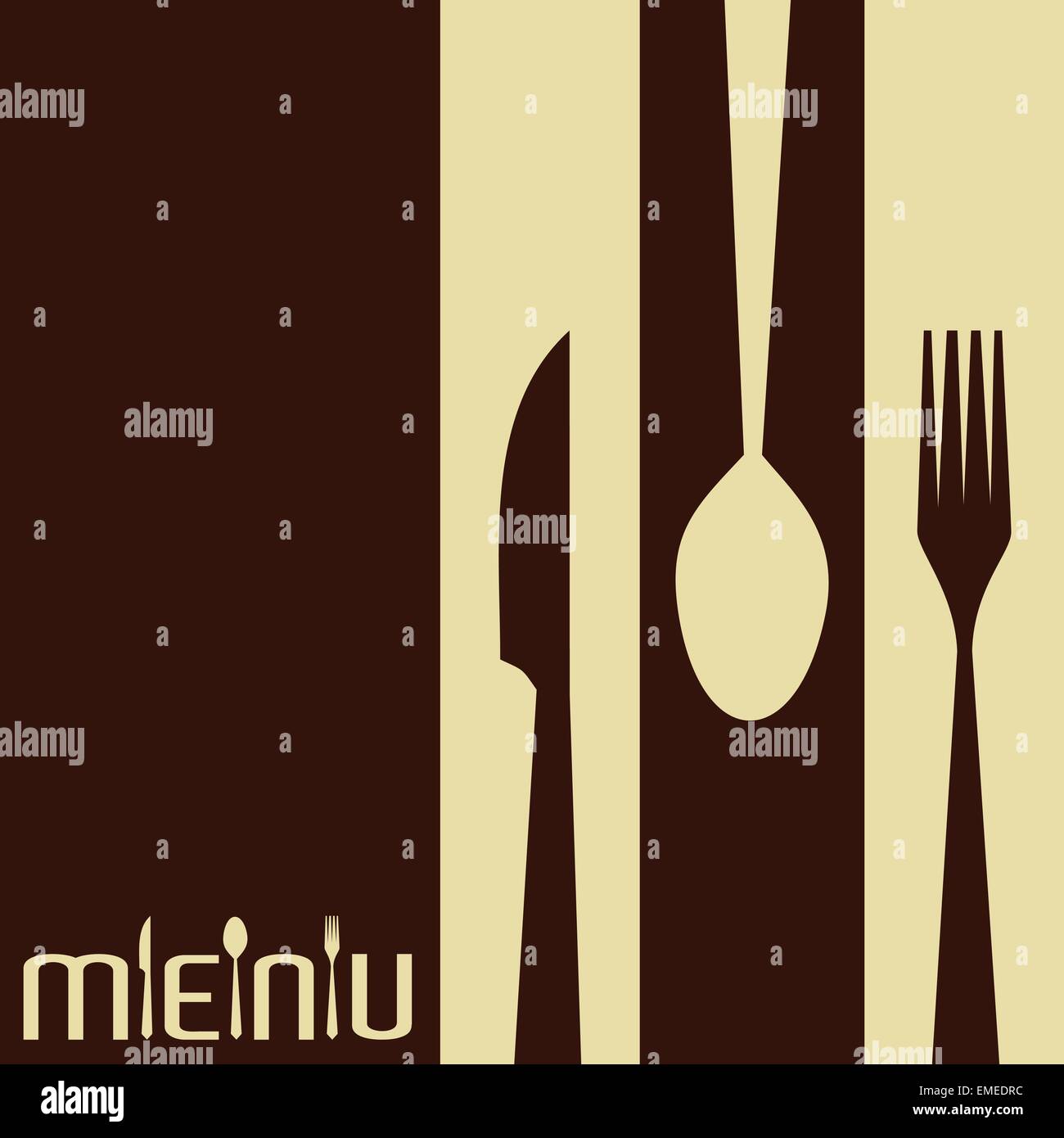 Template for menu card with cutlery-Vector Illustration Stock Vector ...