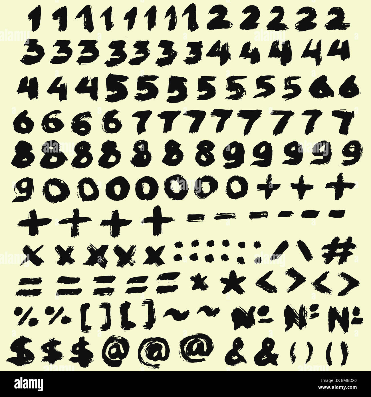 Numbers and symbols black hi-res stock photography and images - Alamy