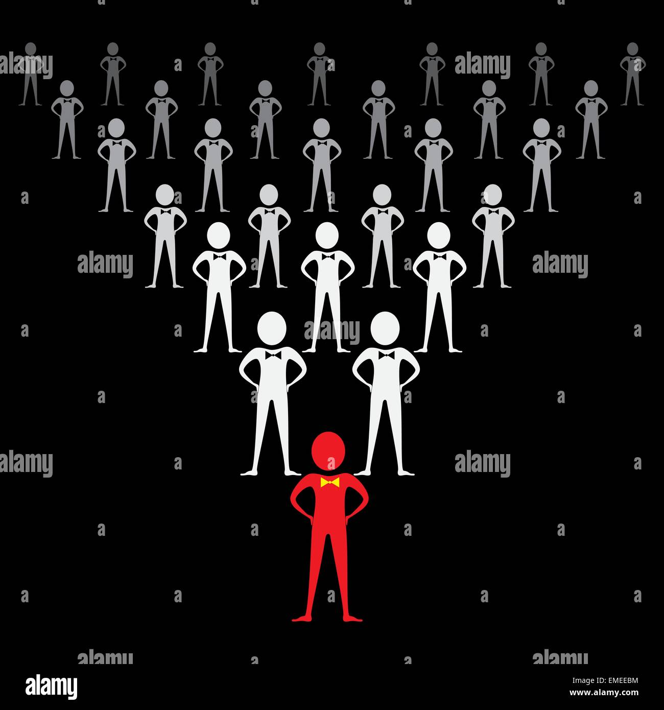 Leadership concept man holding Stock Vector Images - Alamy