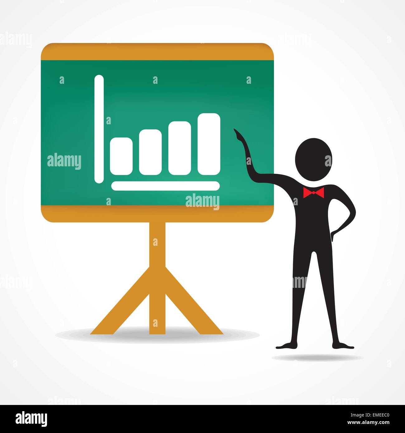 man with business chart-vector illustration Stock Vector Image & Art ...