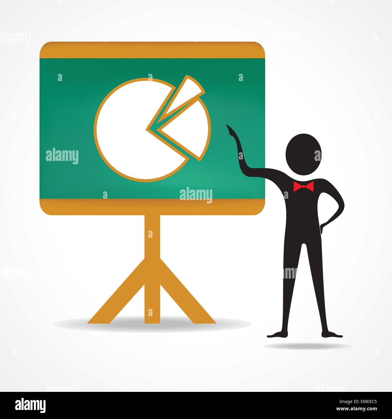 man with business chart-vector illustration Stock Vector Image & Art ...