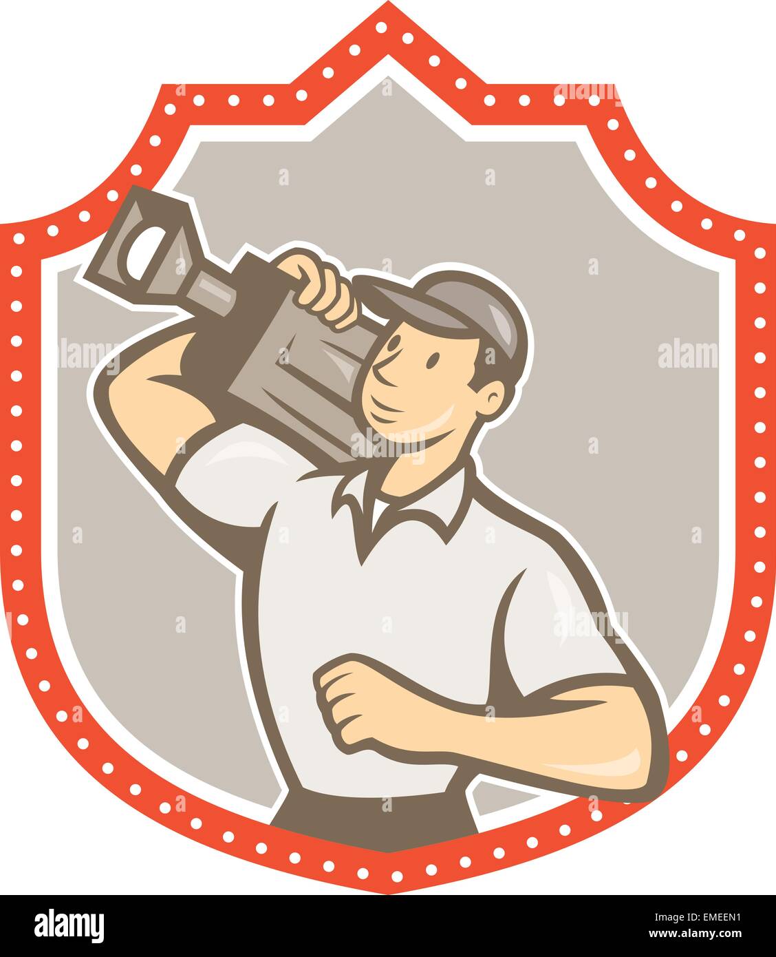 Filming camera shoulder hi-res stock photography and images - Alamy