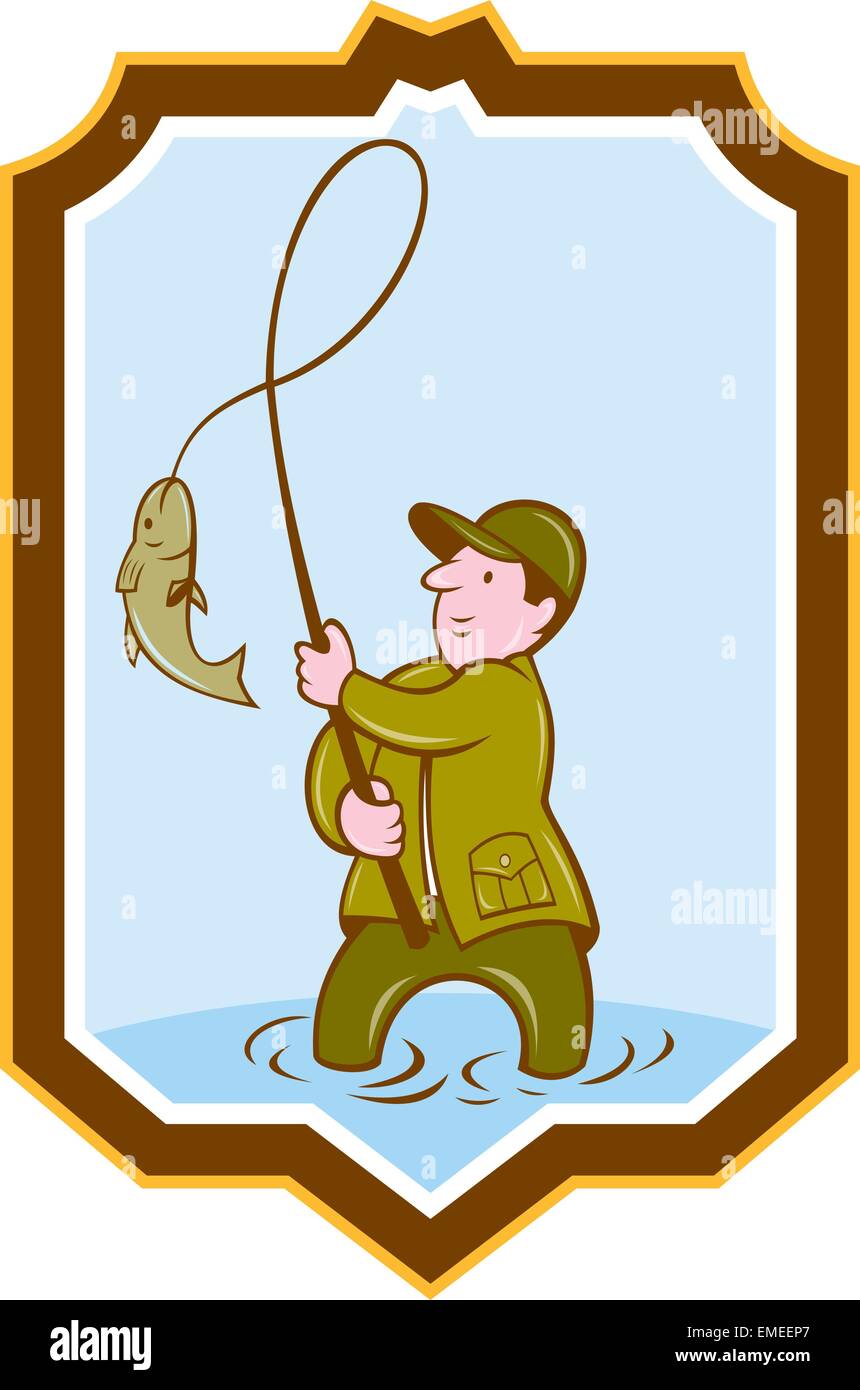 Reel fishing rod on Stock Vector Images - Alamy