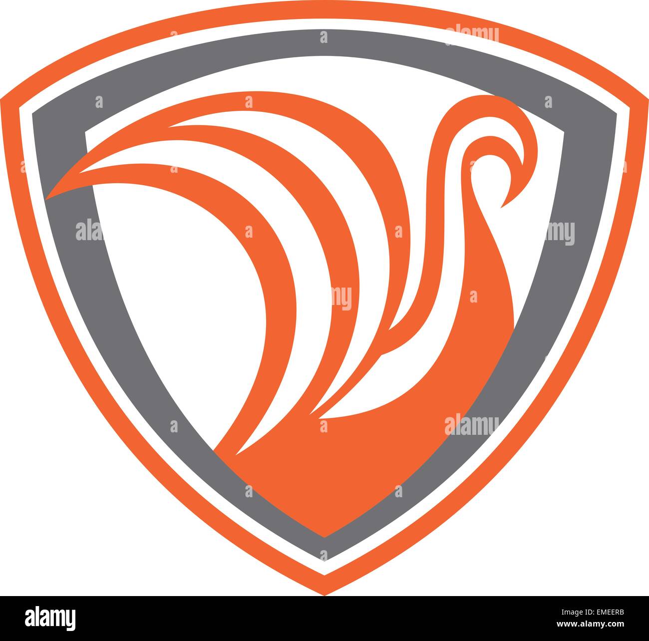 Swan Viking Ship Shield Retro Stock Vector Image & Art - Alamy