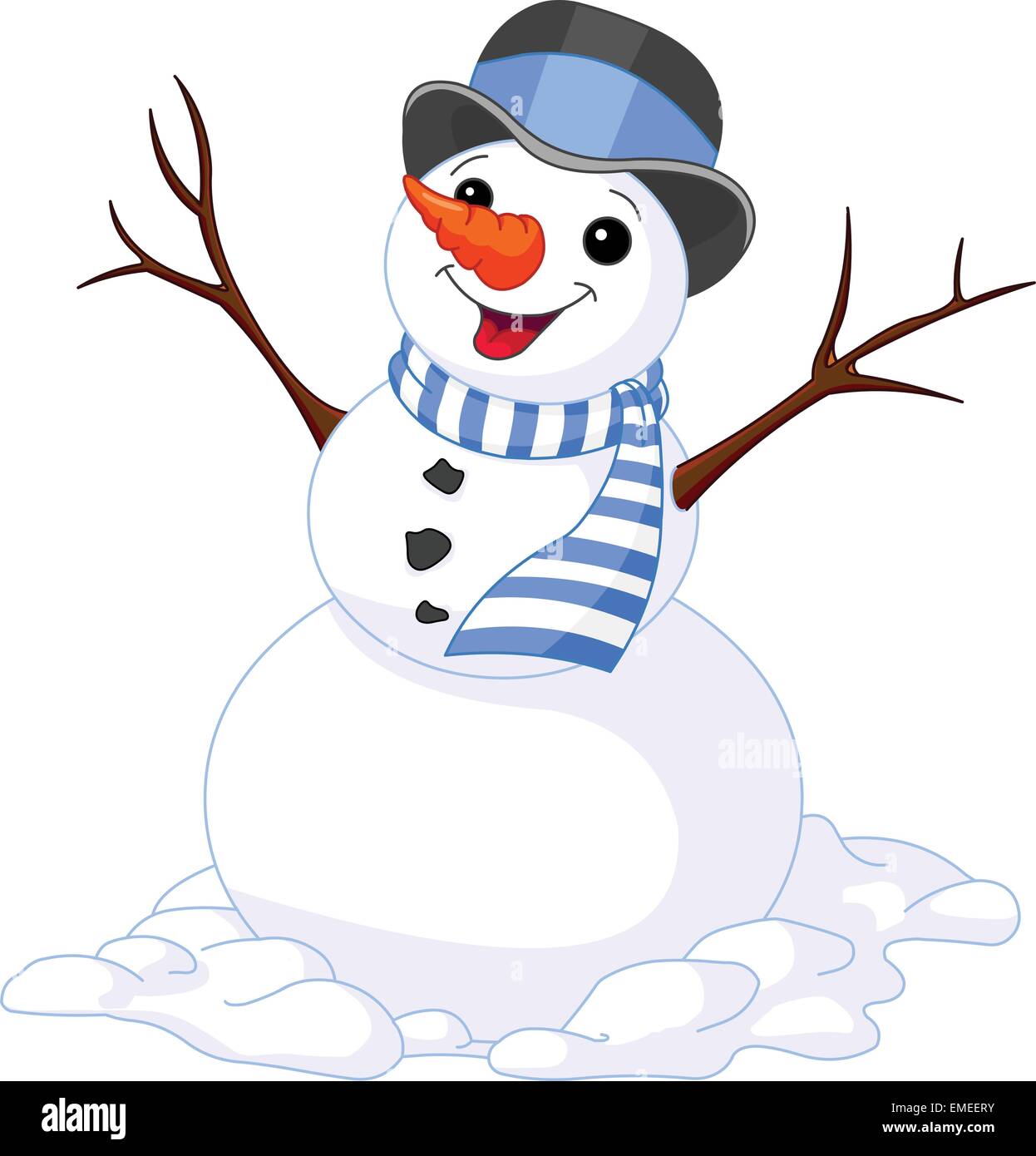 Snowmen illustration Stock Vector Images - Alamy