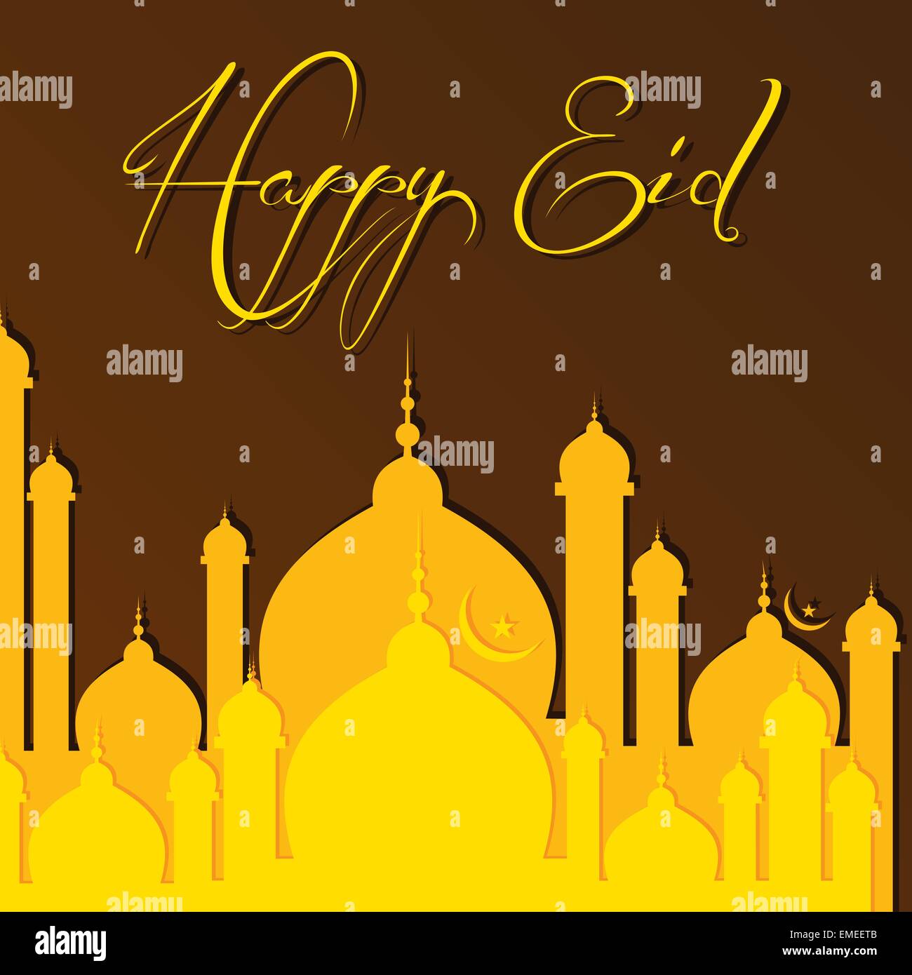 Creative Eid greeting vector illustration Stock Vector Image & Art - Alamy