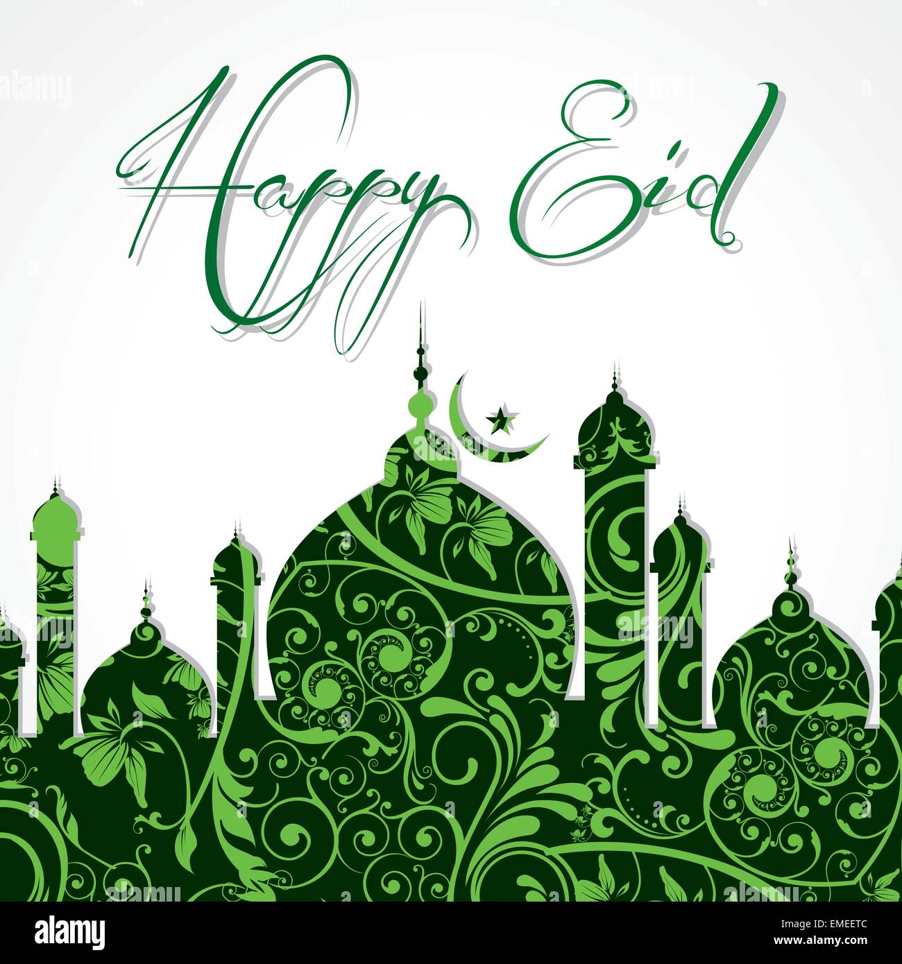 Creative Eid greeting vector illustration Stock Vector Image & Art - Alamy