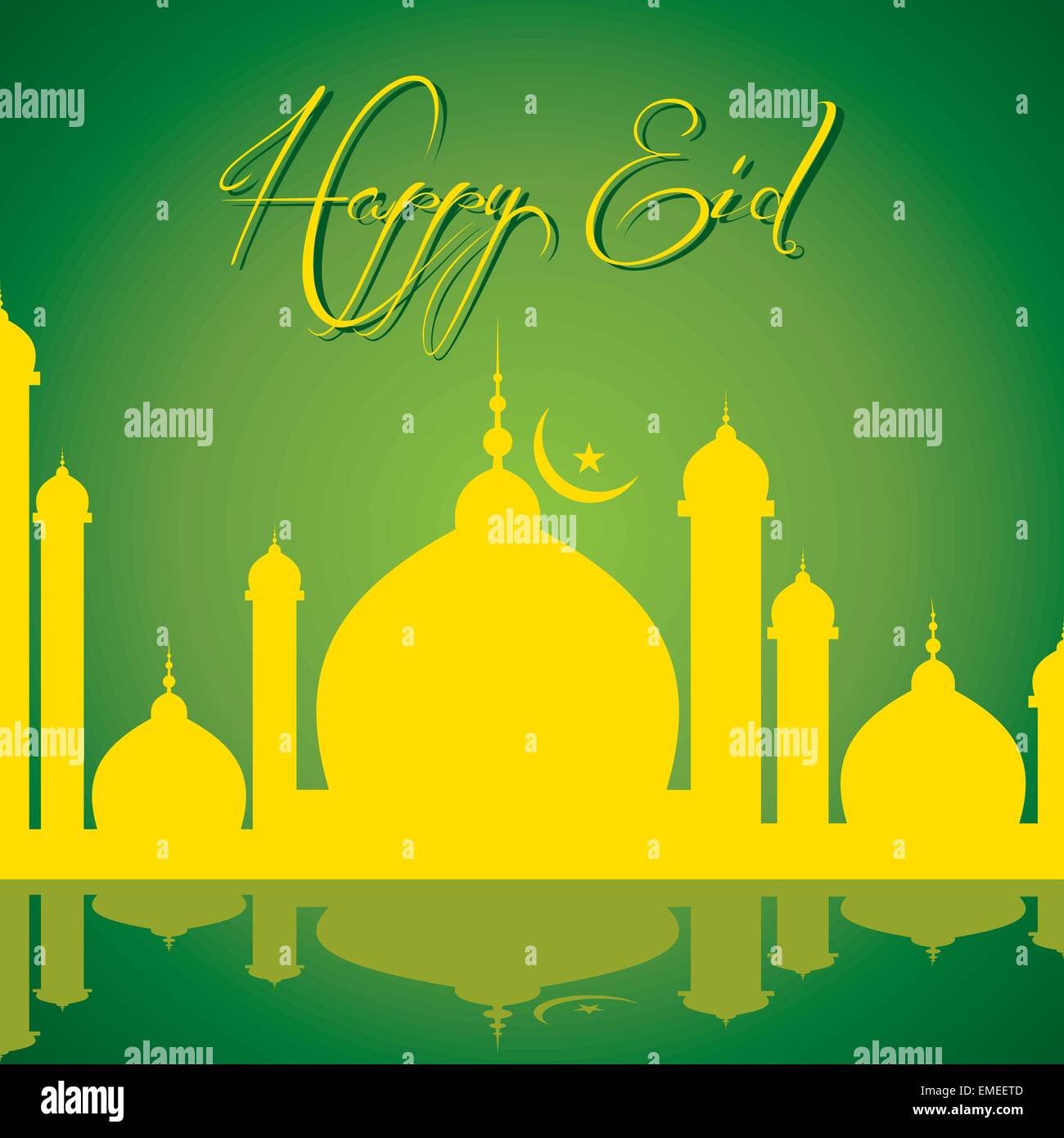Creative Eid greeting vector illustration Stock Vector Image & Art - Alamy