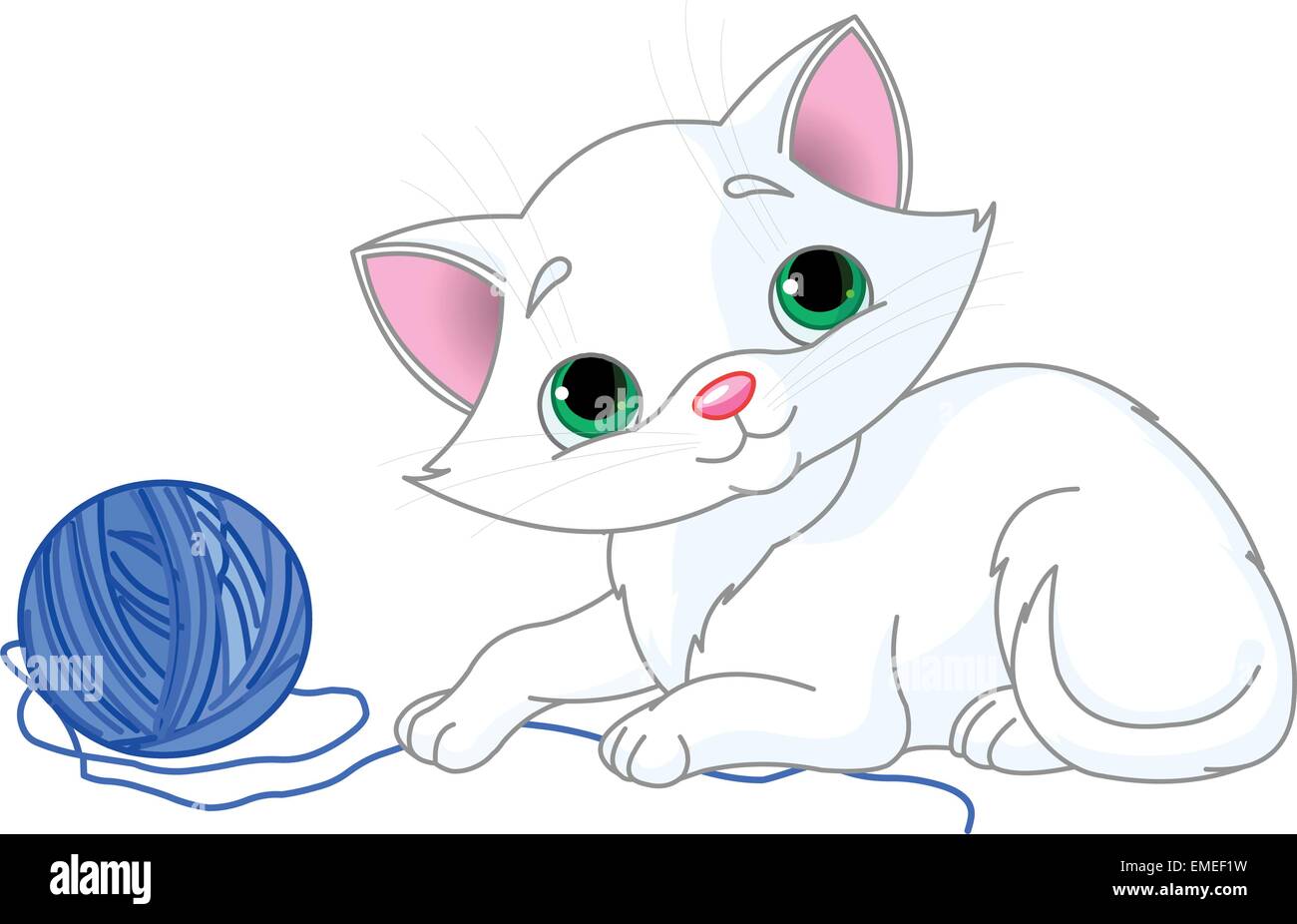 White wool yarn Stock Vector Images - Alamy