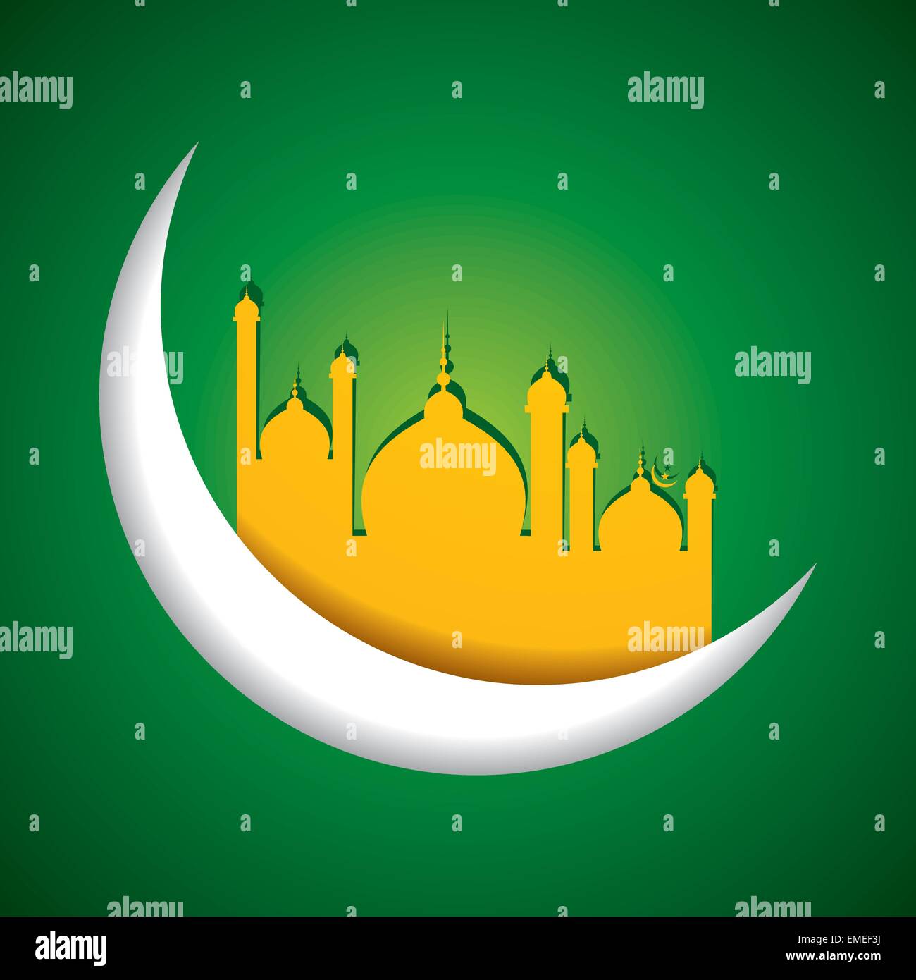 Creative Eid greeting vector illustration Stock Vector Image & Art - Alamy