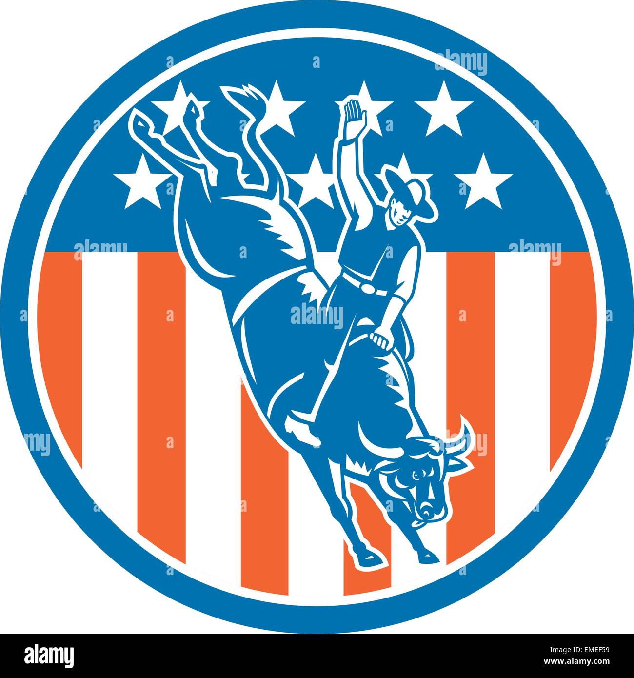 American bull riding Stock Vector Images - Alamy
