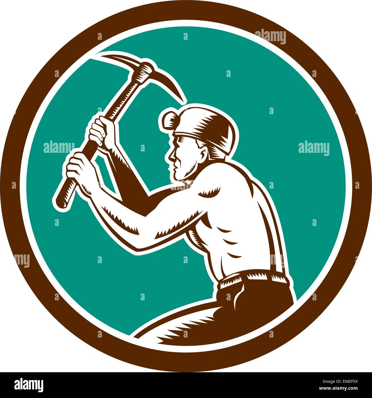 Coal miner pick axe Stock Vector Images - Alamy