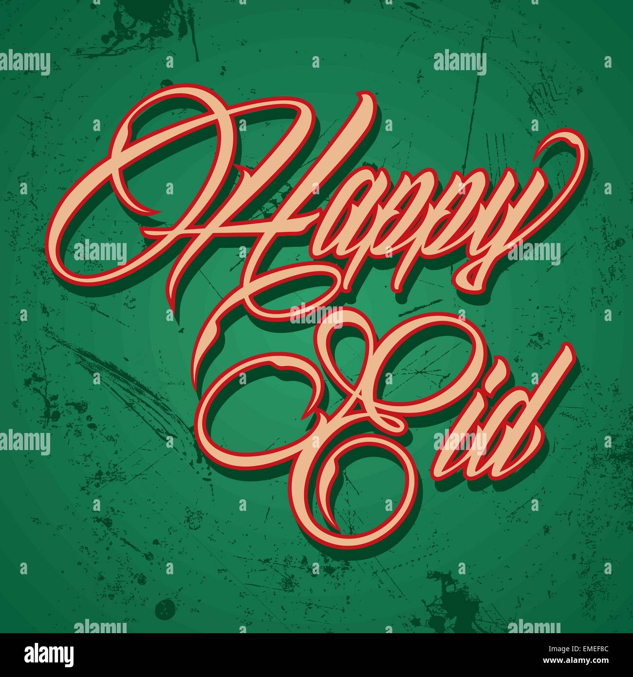 Creative calligraphy of text happy eid - vector illustration Stock ...