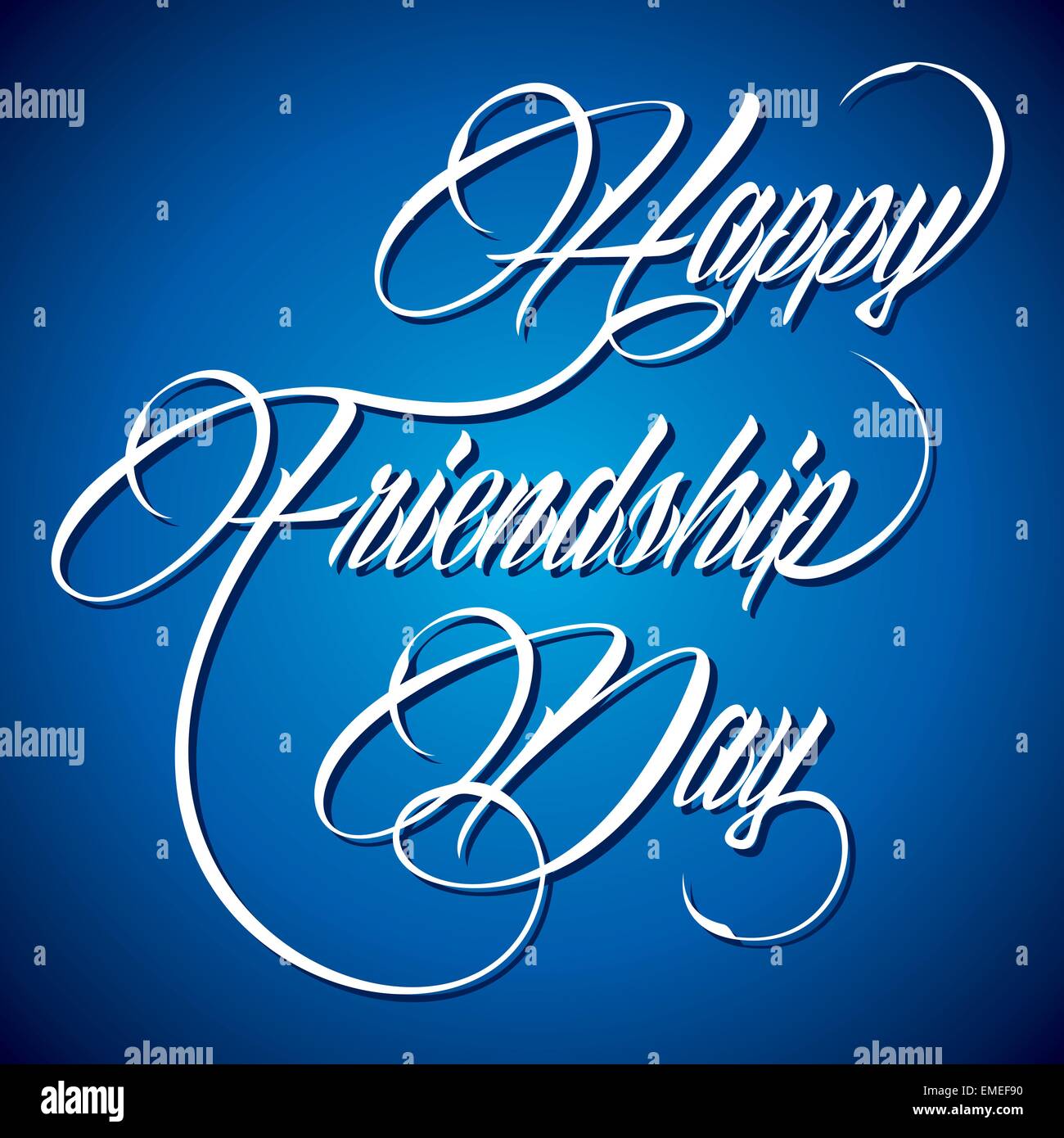 Creative calligraphy of text Happy Friendship Day- vector illustration ...