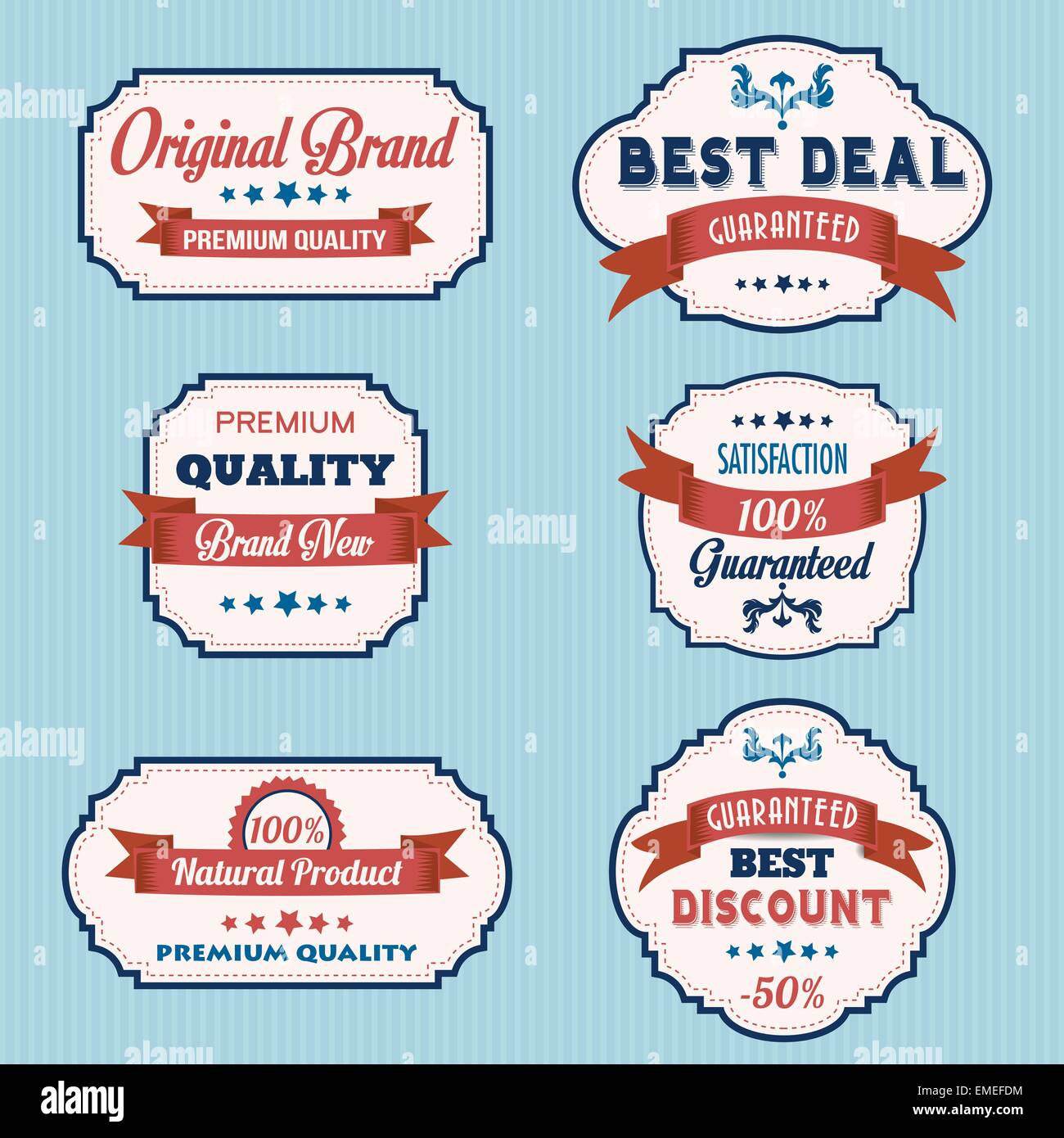 Set of vintage retro labels Stock Vector Image & Art - Alamy