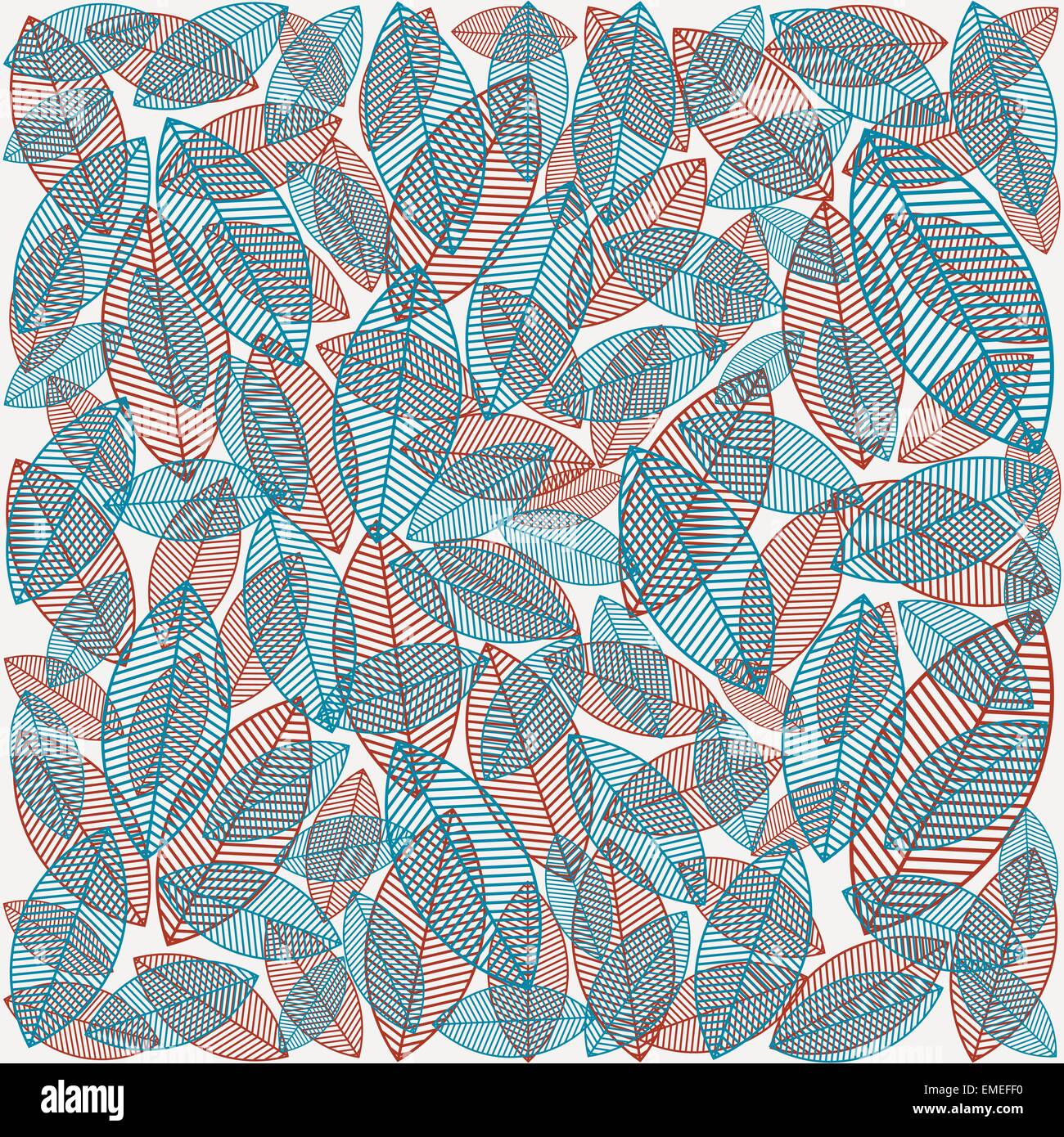 A pattern with leaves - Vector illustration Stock Vector Image & Art ...