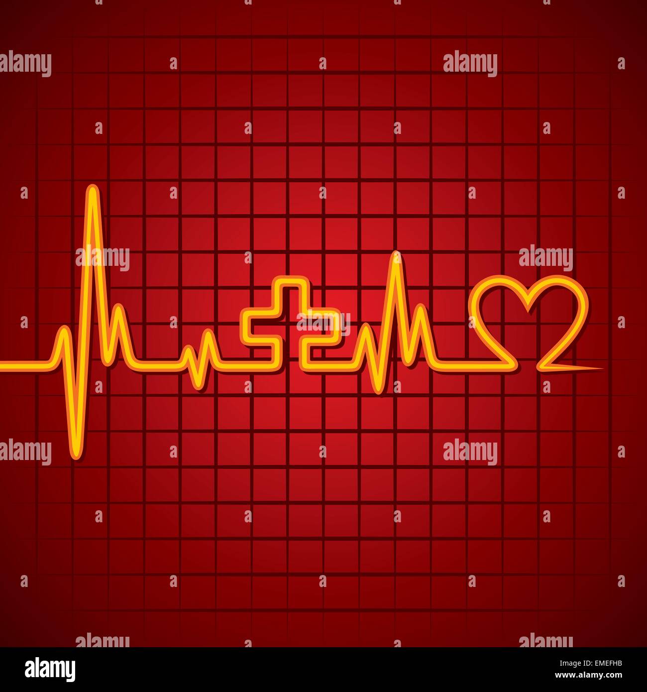 Heart beat make medical and heart symbol stock vector Stock Vector ...