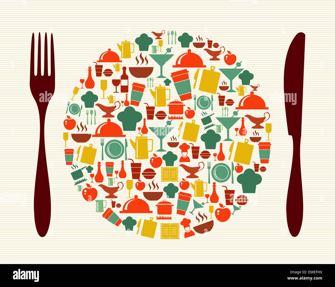 Food and restaurant concept illustration Stock Vector Image & Art - Alamy