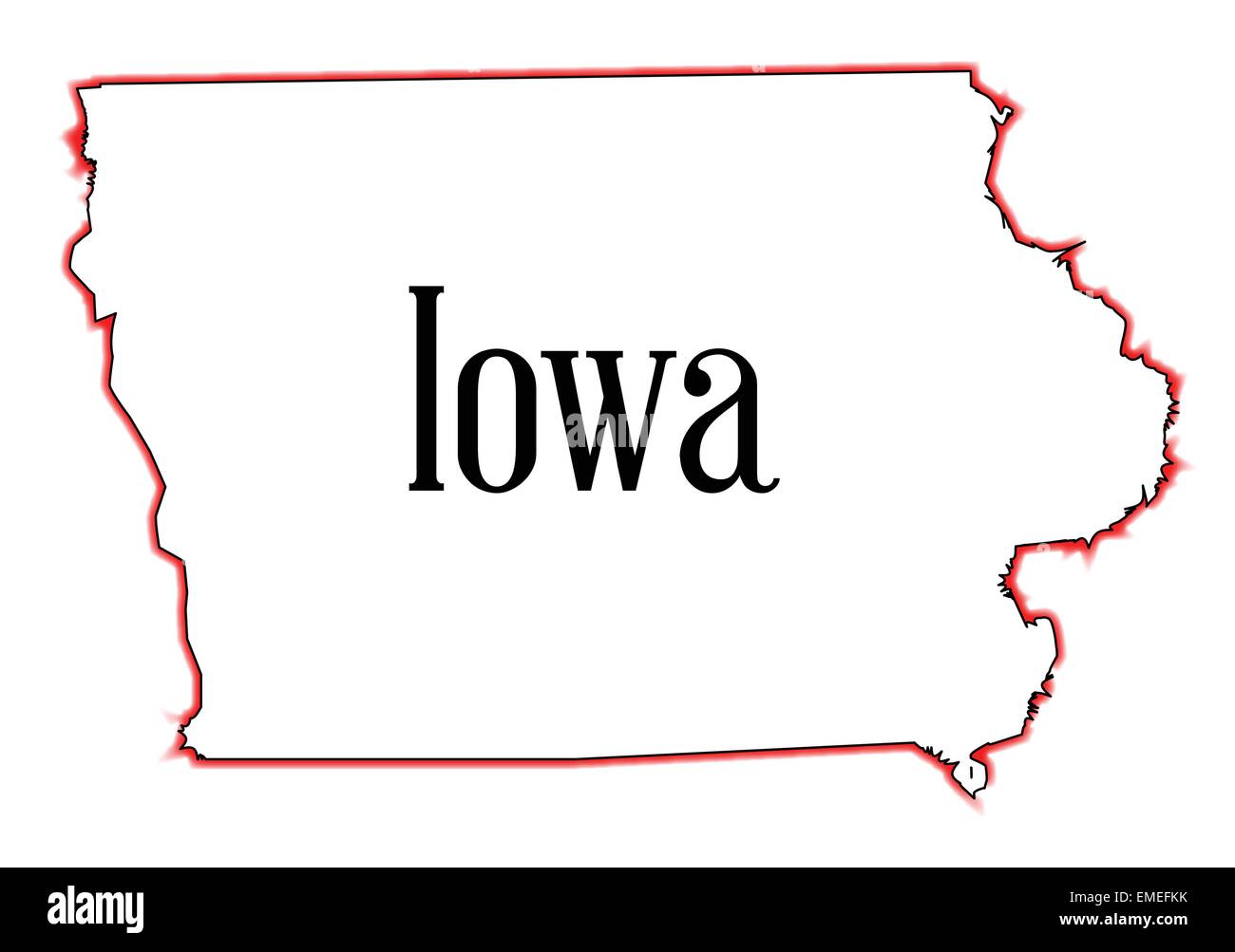 Iowa outline hi-res stock photography and images - Alamy